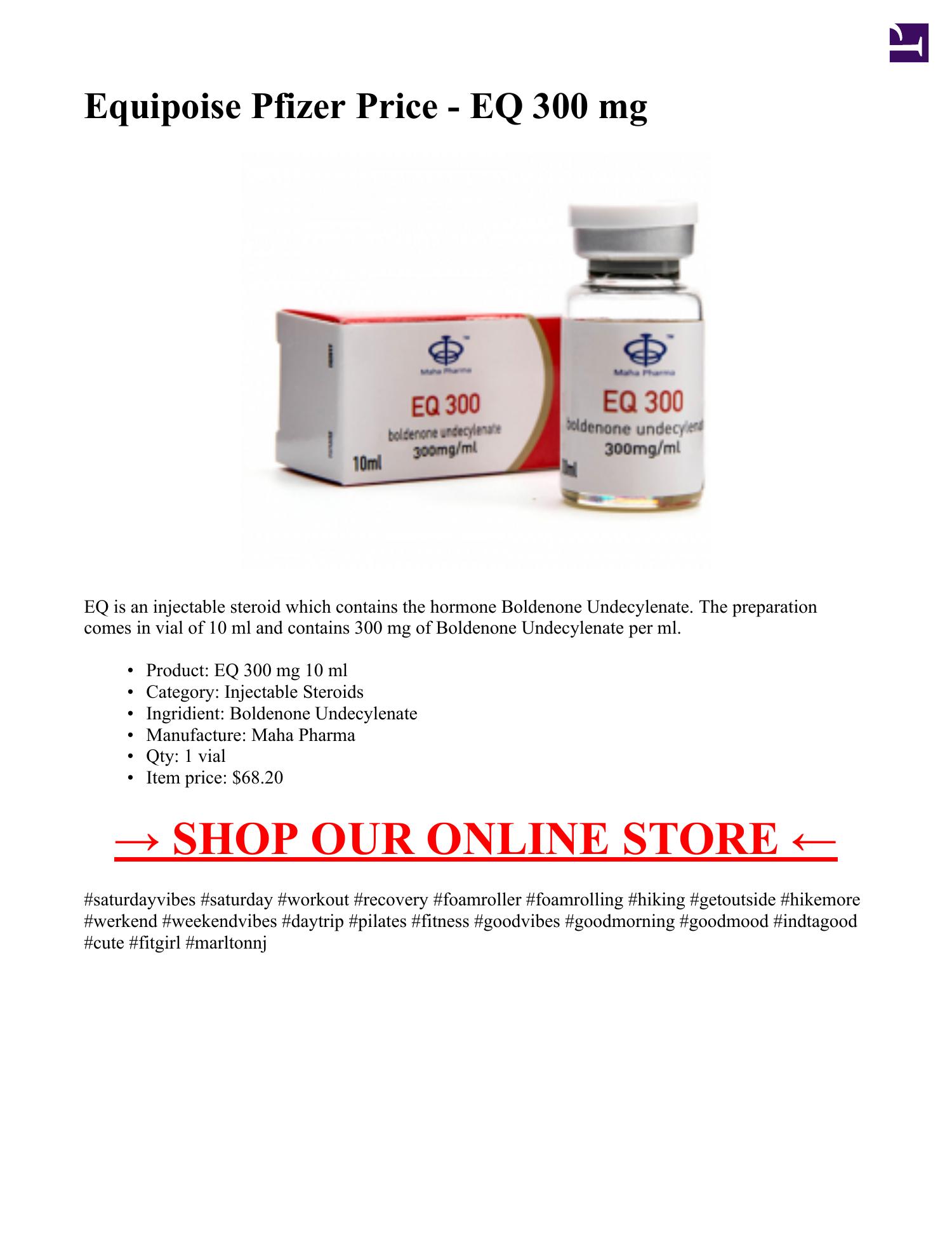 Equipoise Pfizer Price - EQ 300 mg 1 vial 10 ml.pdf | DocDroid