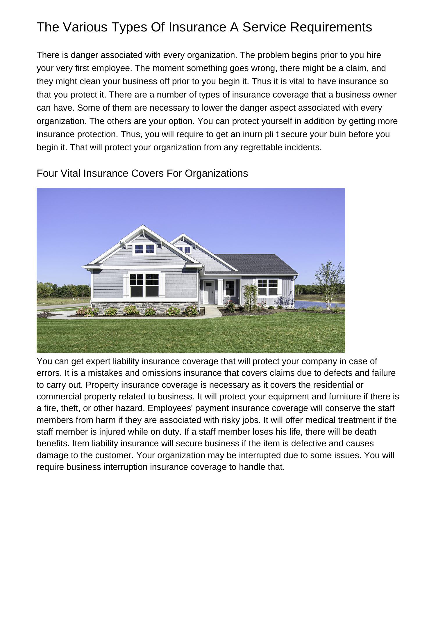 The Different Kinds Of Insurance Coverage A Organization Needswhcxn.pdf ...