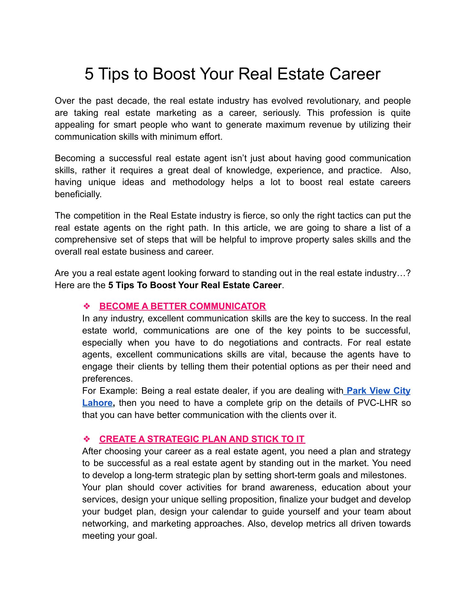 5 Tips to Boost Your Real Estate Career(published).pdf | DocDroid
