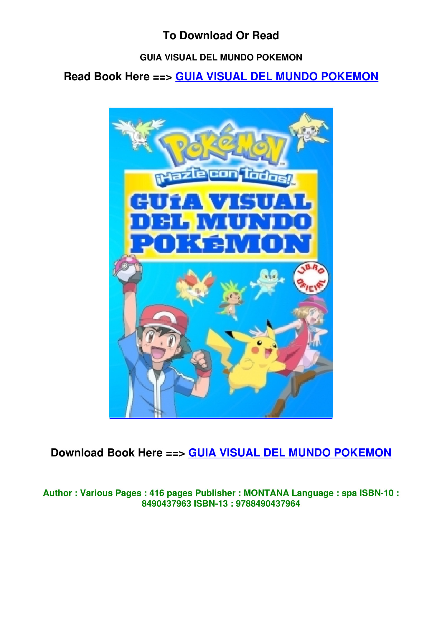 Pdf Download GUIA VISUAL DEL MUNDO POKEMON by Various.pdf | DocDroid