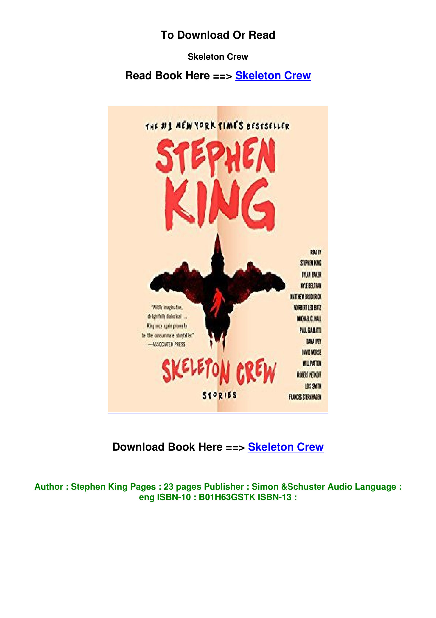 DOWNLOAD EPub Skeleton Crew by Stephen King.pdf | DocDroid