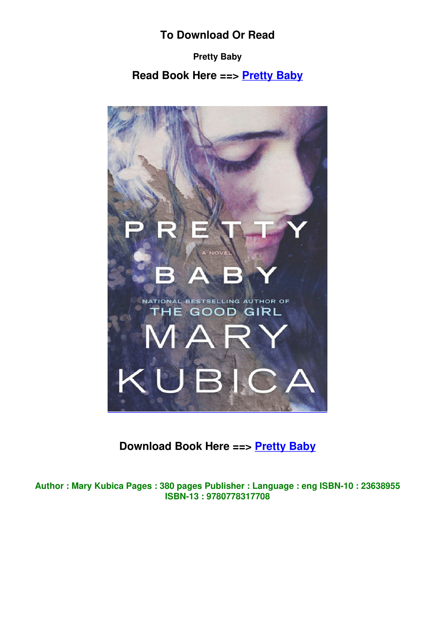 ePub DOWNLOAD Pretty Baby By Mary Kubica.pdf | DocDroid