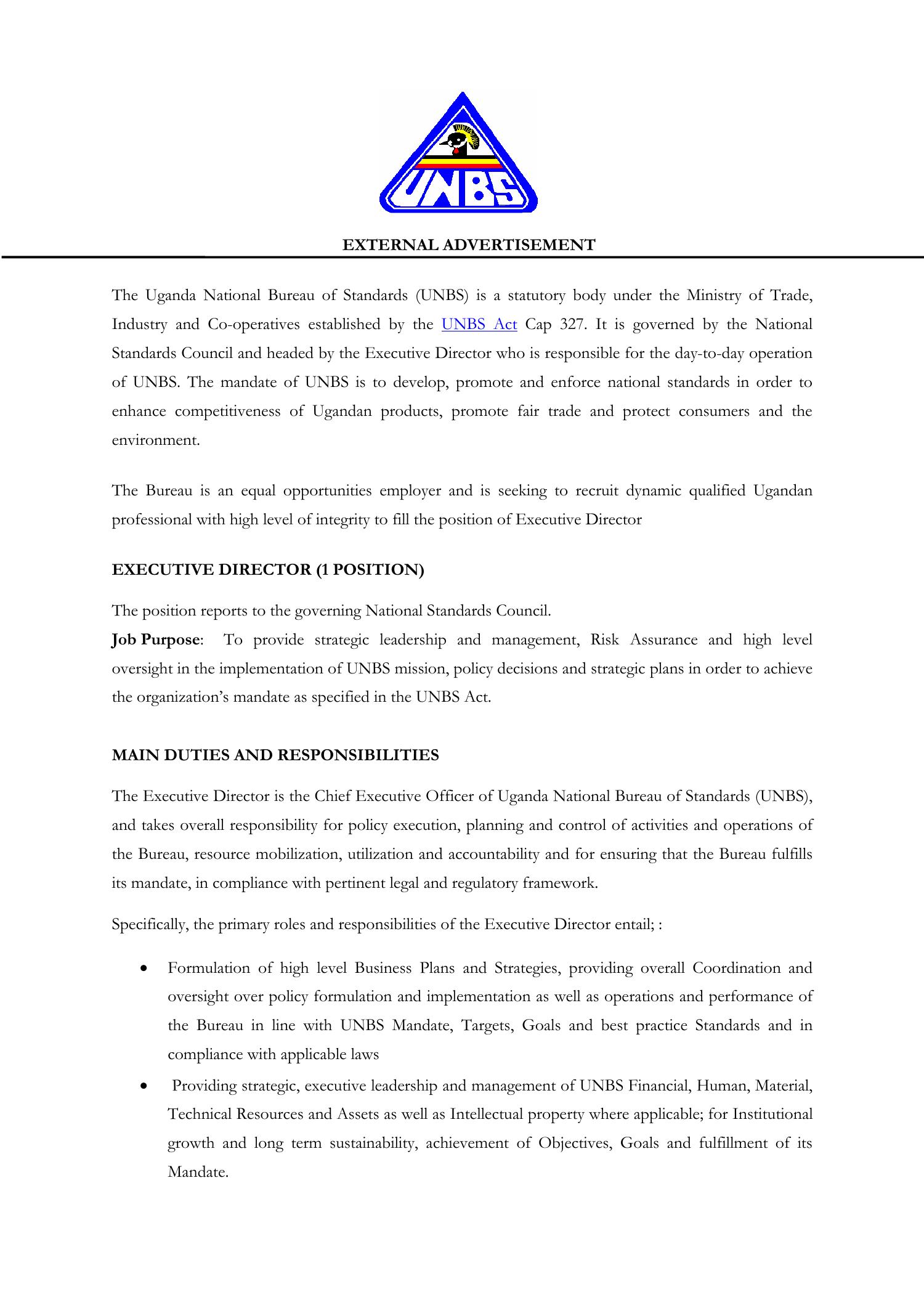 Vacancy - Executive Director UNBS.pdf | DocDroid