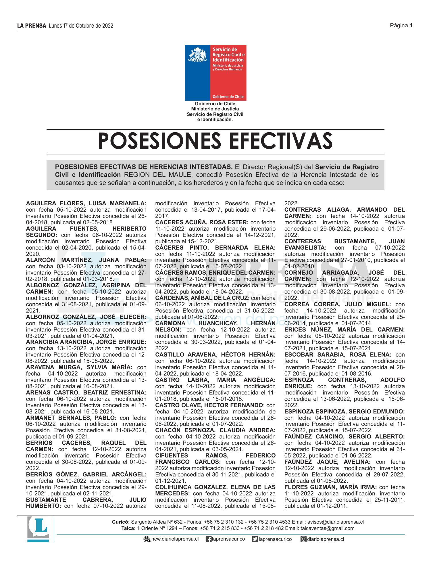 POSESIONES EFECTIVAS 17 DE OCTUBRE .pdf | DocDroid