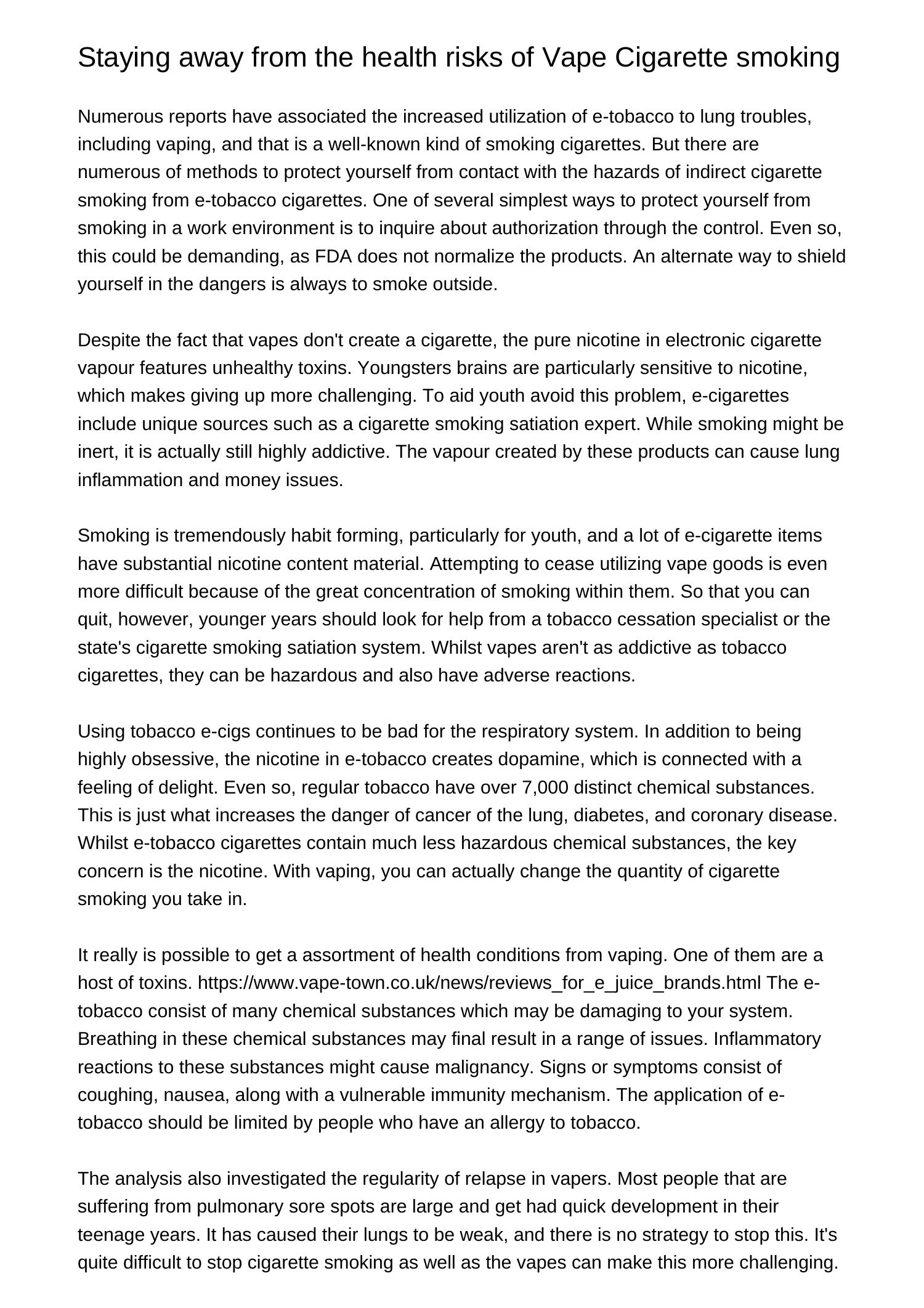 Staying away from the hazards of Vape Cigarette smokingmubeg.pdf.pdf | DocDroid