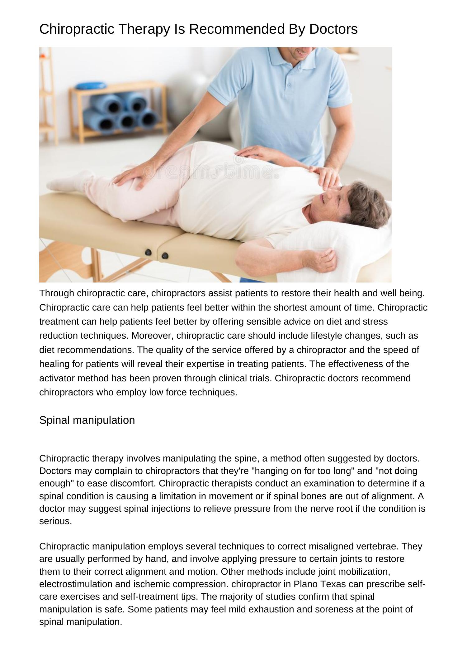 Chiropractic Therapy Is Recommended By Doctorspfuvx.pdf.pdf | DocDroid