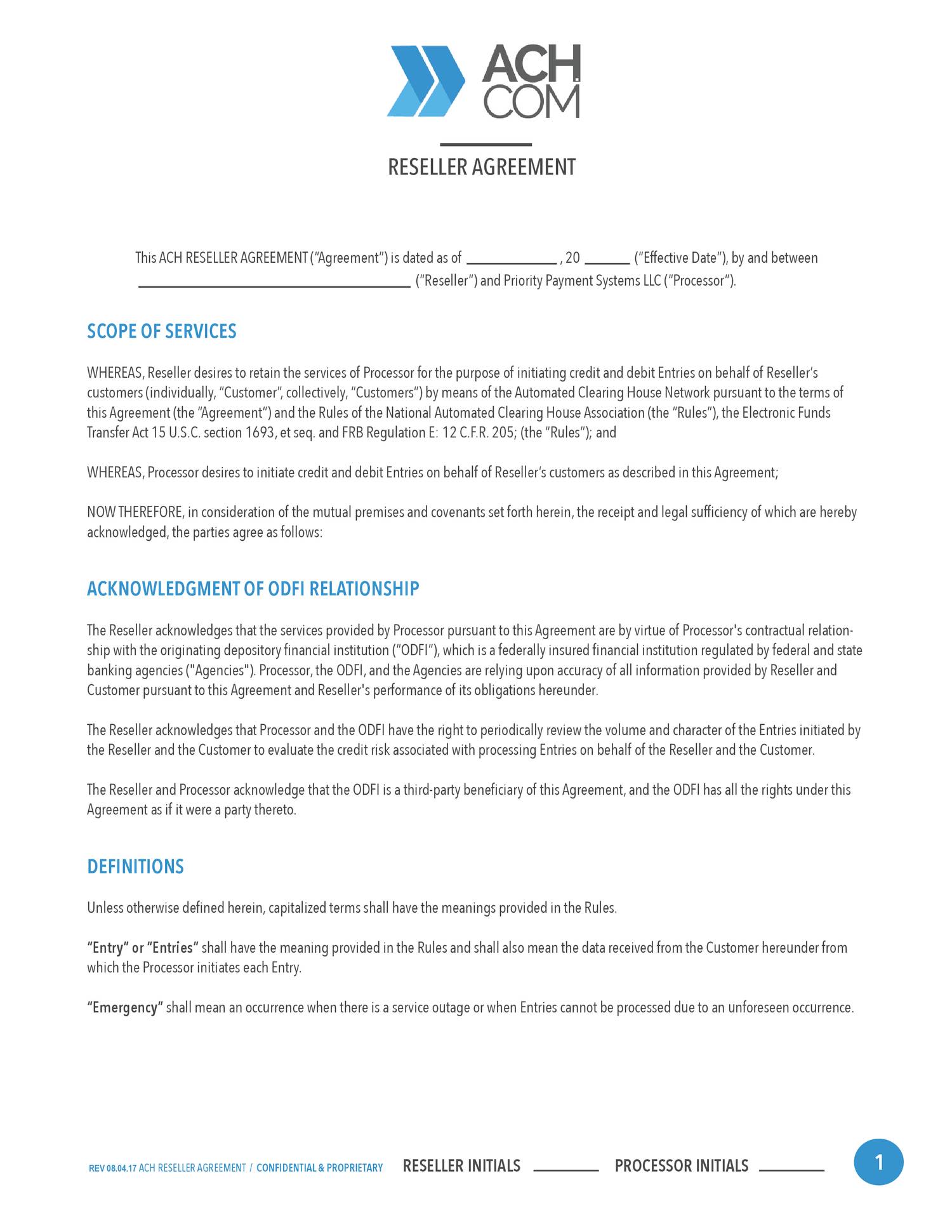 ACH Reseller Agreement PPS.pdf | DocDroid