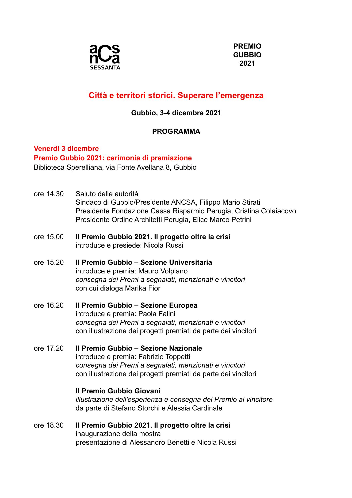 Premio Gubbio 2021_Programma cerimonia di premiazione.pdf | DocDroid