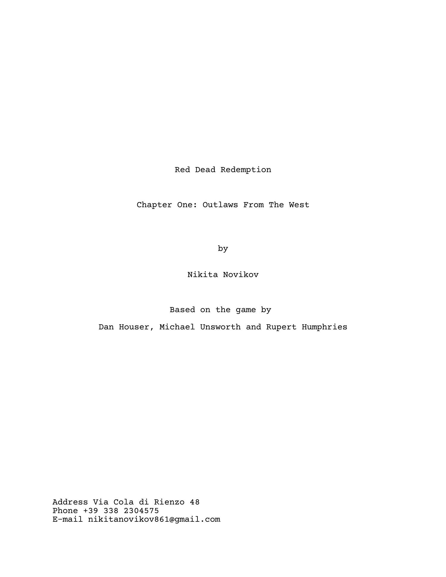 Red Dead Redemption 2 Pilot.pdf | DocDroid