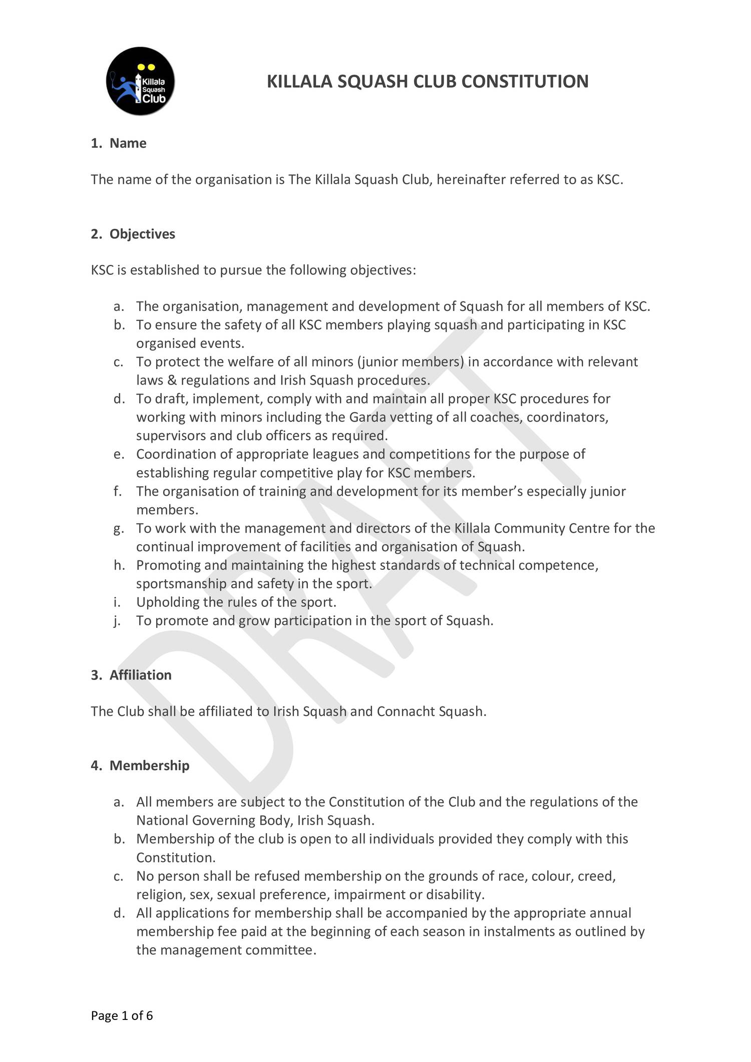 Killala Squash Club Constitution - Draft 22-12-2016.pdf | DocDroid