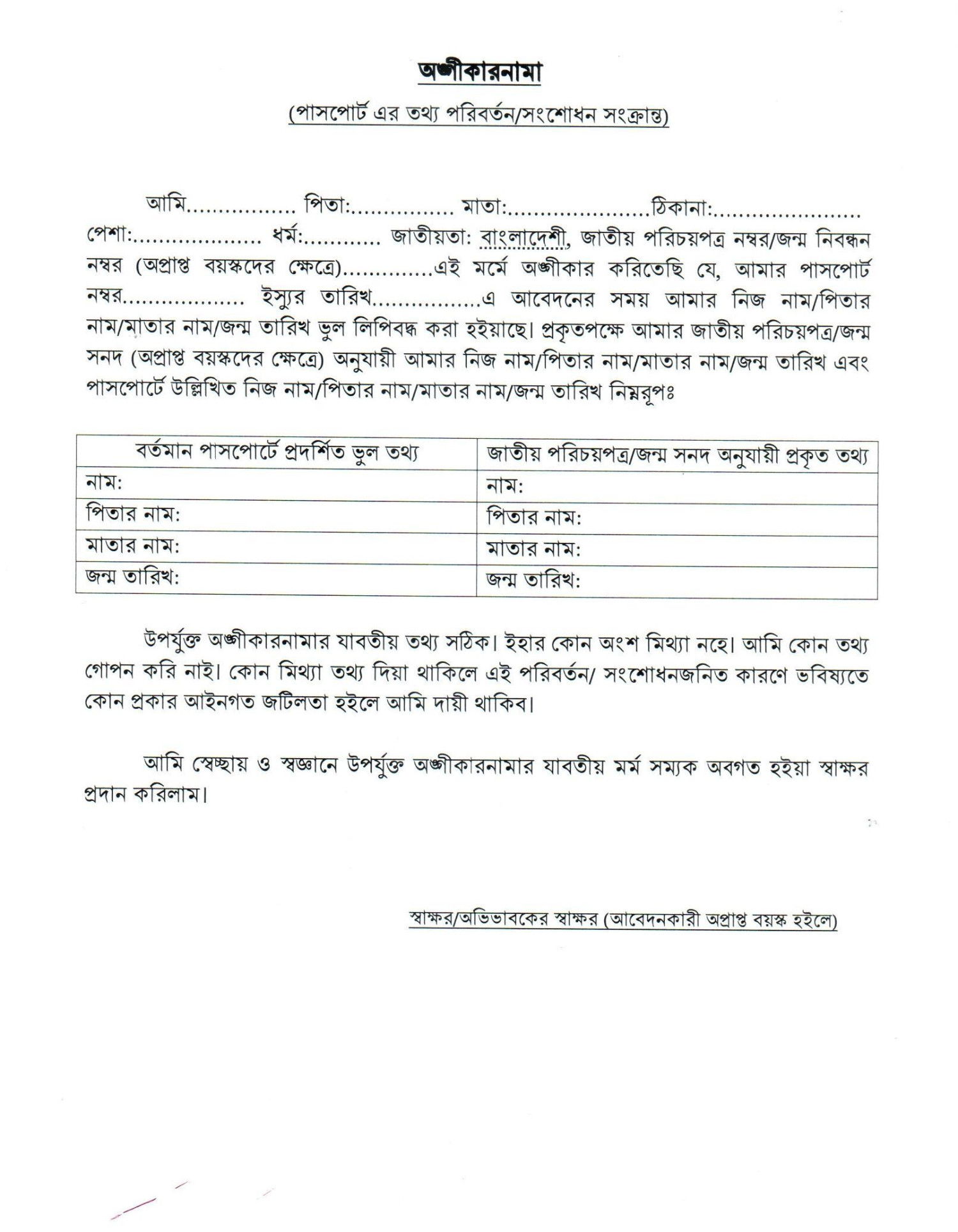 Passport Correction Form Pdf Docdroid