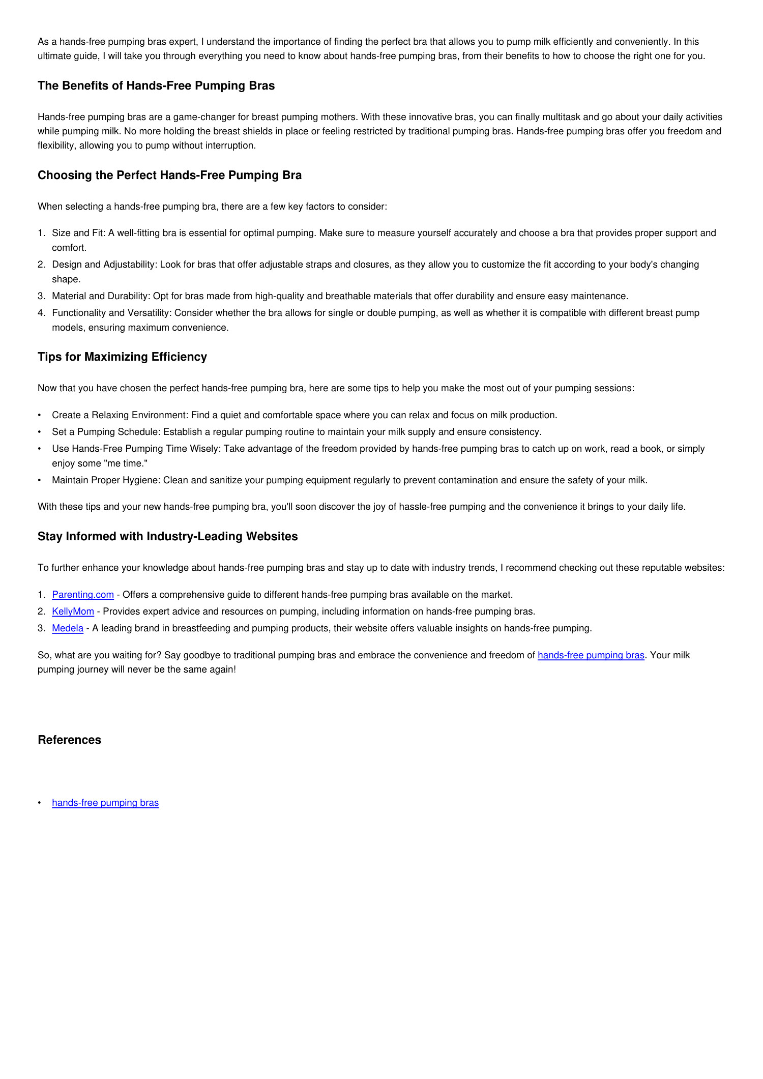 The Ultimate Guide to Hands-Free Pumping Bras: Everything You Need to ...