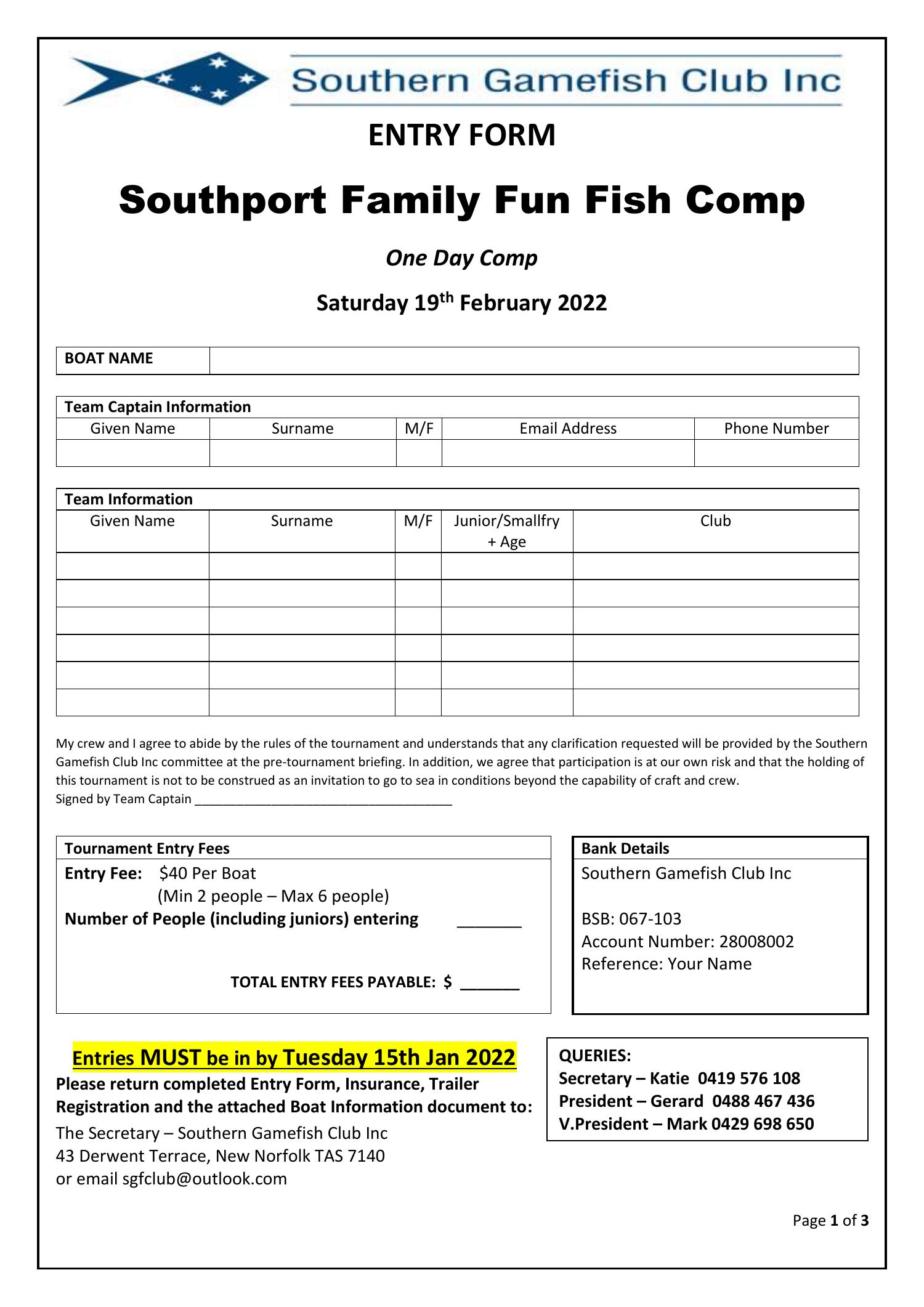 Southport Family Fun Fish Comp ENTRY FORM 2022.pdf | DocDroid