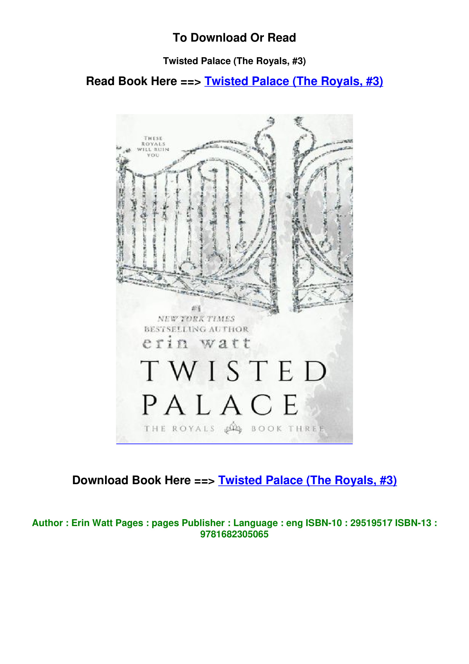 PDF Download Twisted Palace The Royals 3 by Erin Watt.pdf | DocDroid