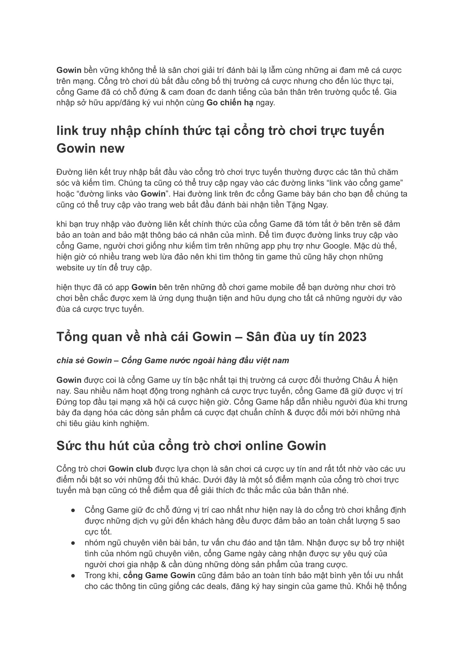 GOWIN CLUB - TRANG CHỦ TẢI APP GOWIN CHÍNH THỨC 2024.pdf | DocDroid
