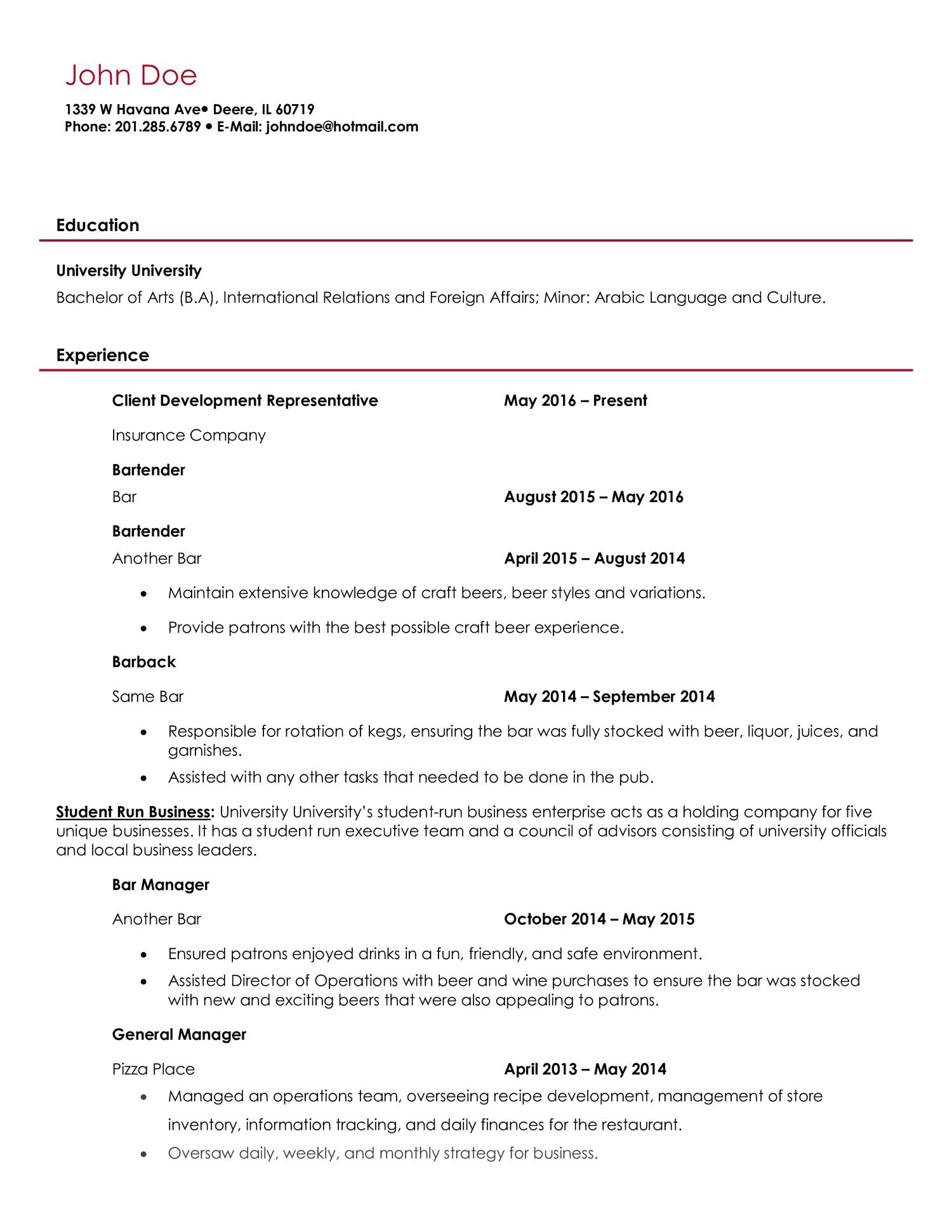 Resume; John Doe.docx | DocDroid