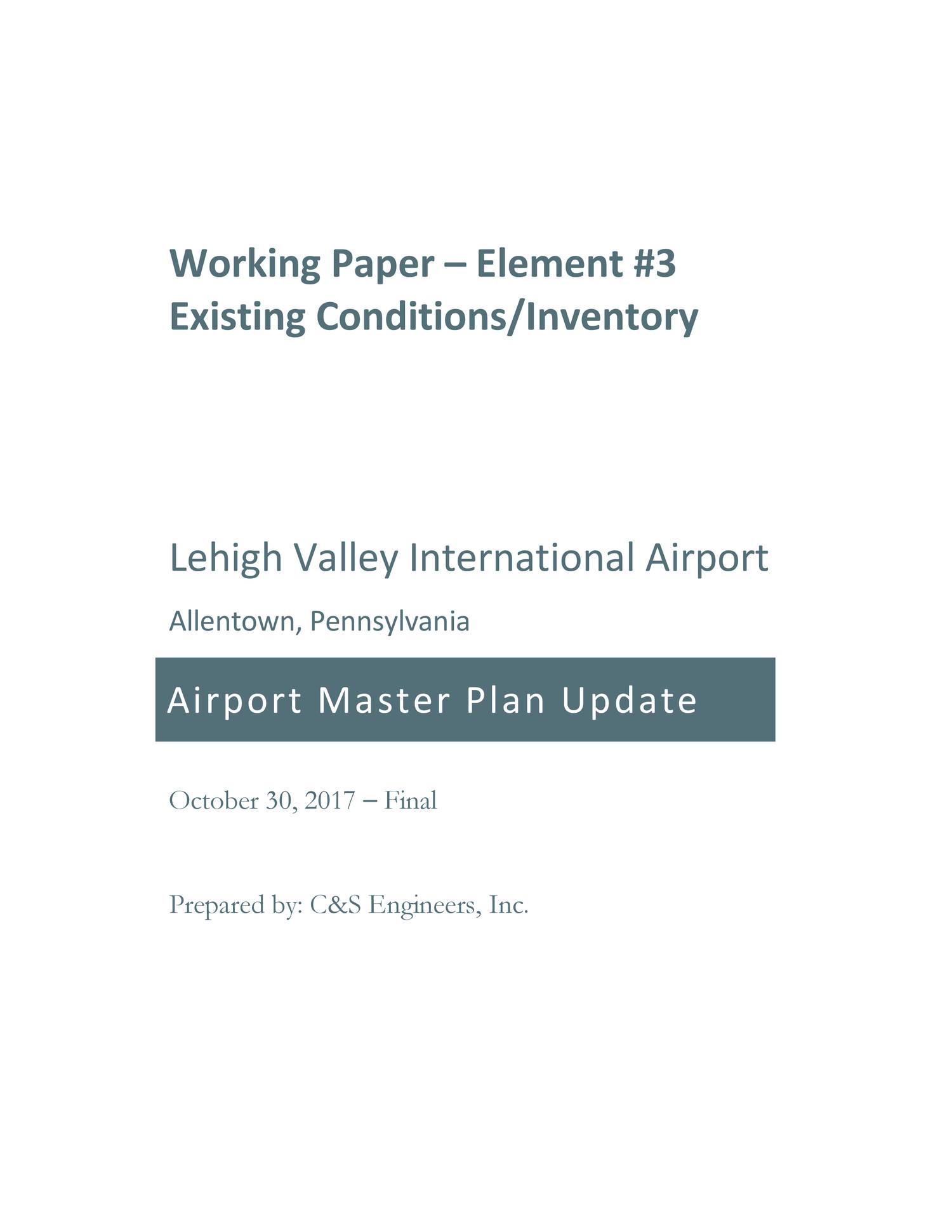 ABE Existing Conditions-Inventory Report - Element 3 - Final Draft ...