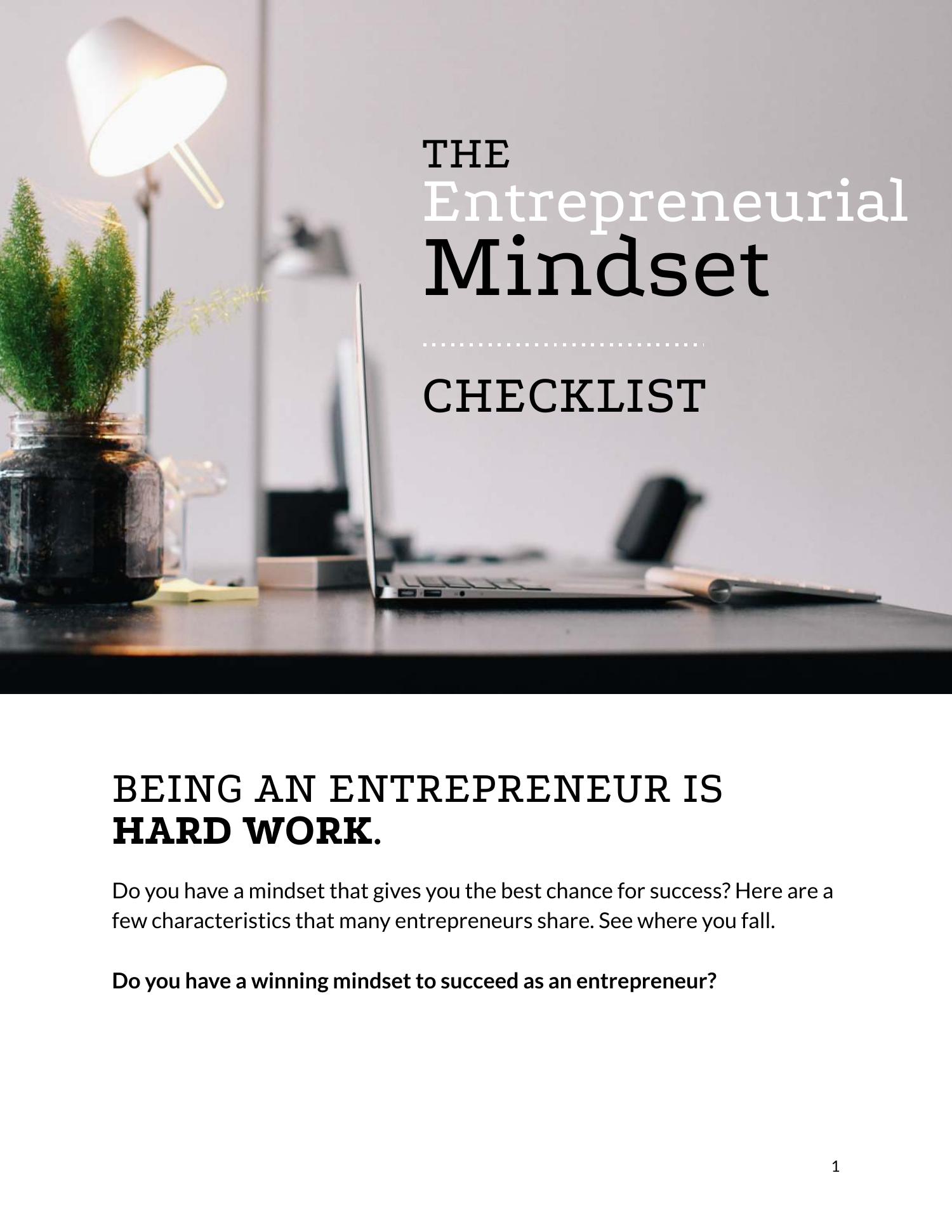The Entrepreneurial Mindset Checklist.pdf | DocDroid