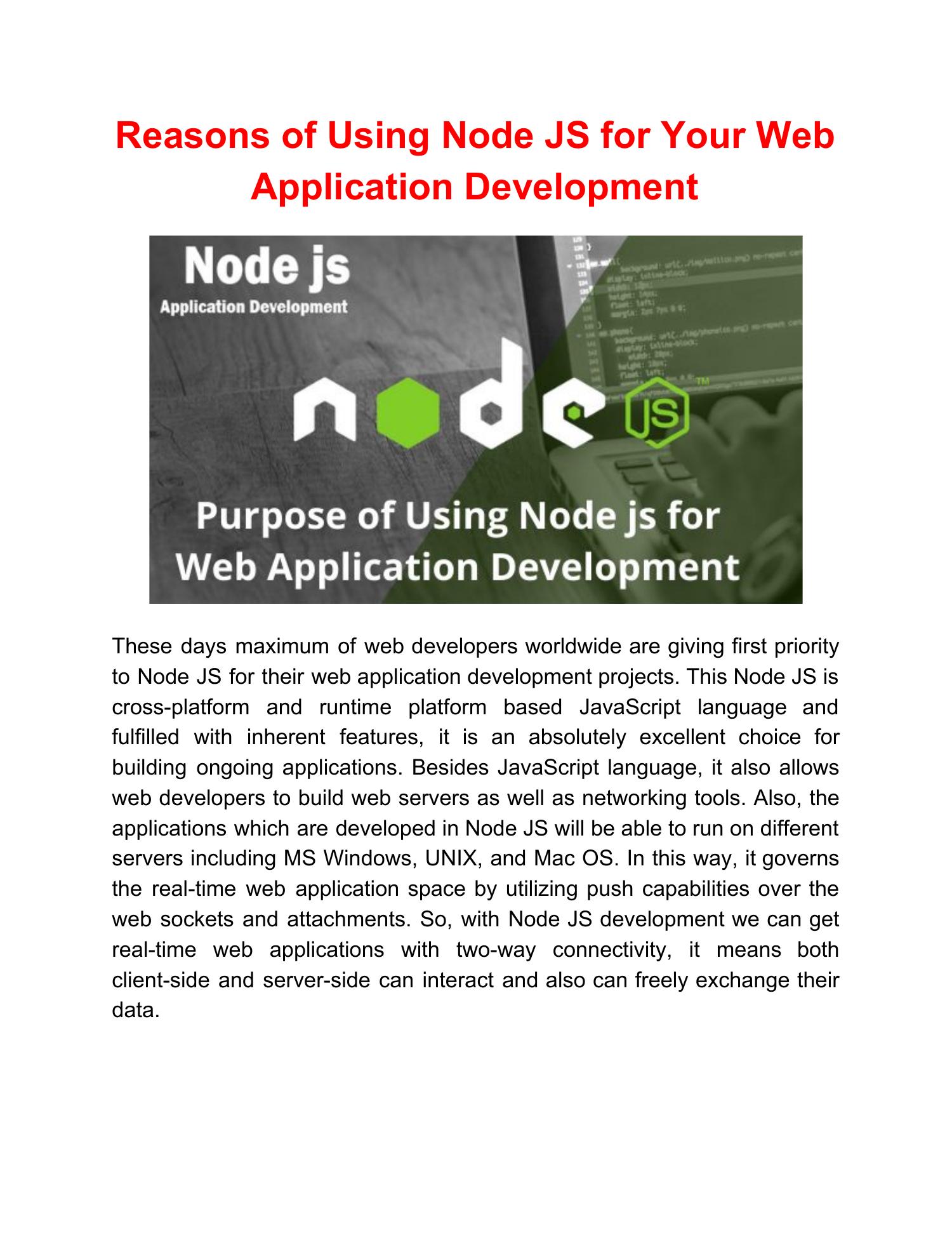 Reasons of Using Node JS for Your Web Application Development.pdf | DocDroid