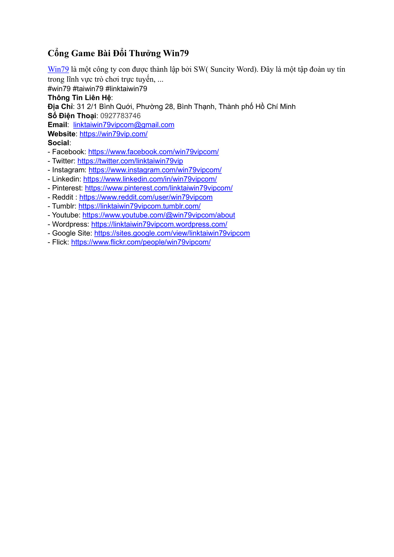 Cổng Game Bài Đổi Thưởng Win79.docx | DocDroid