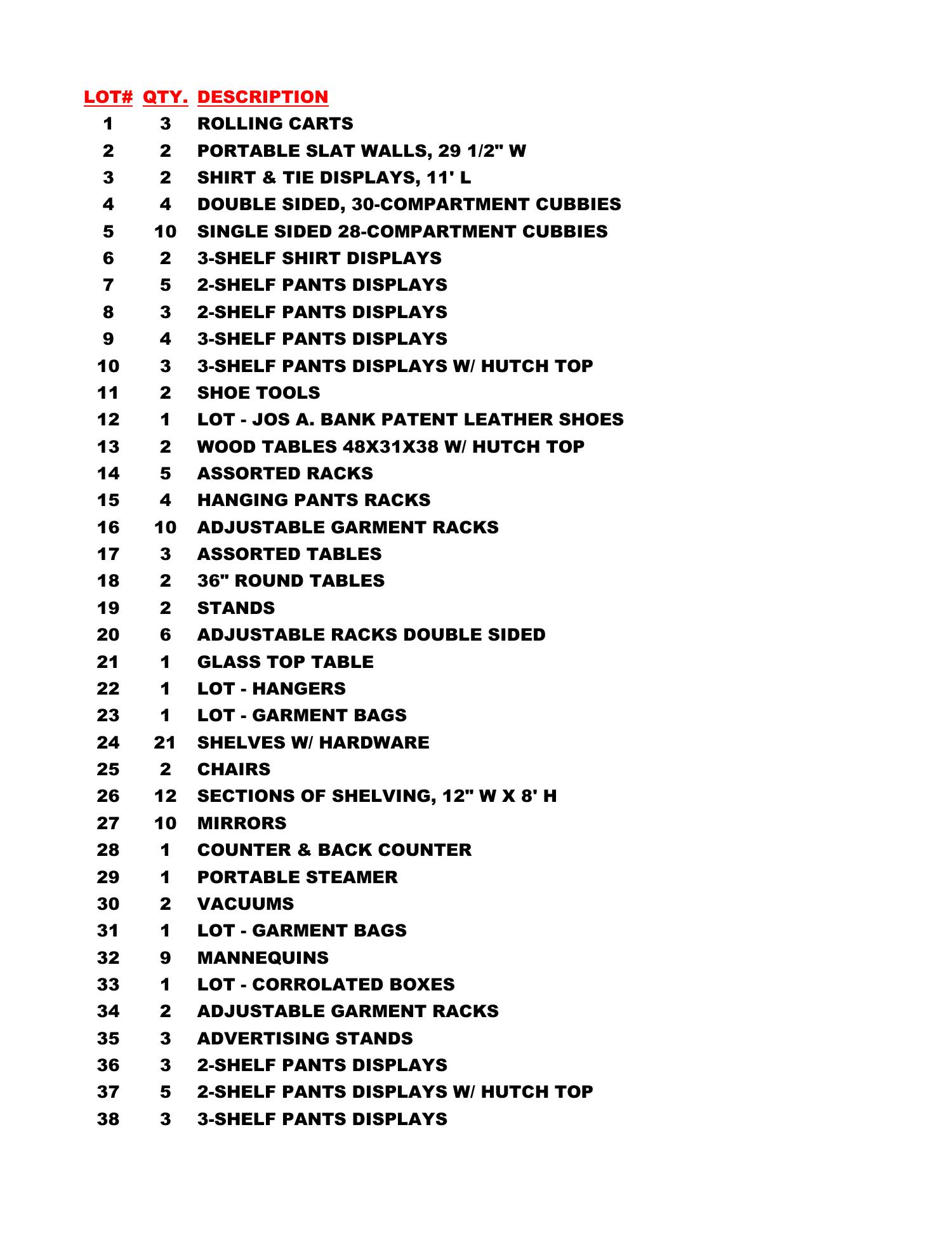 Jos A Bank Inventory.pdf | DocDroid