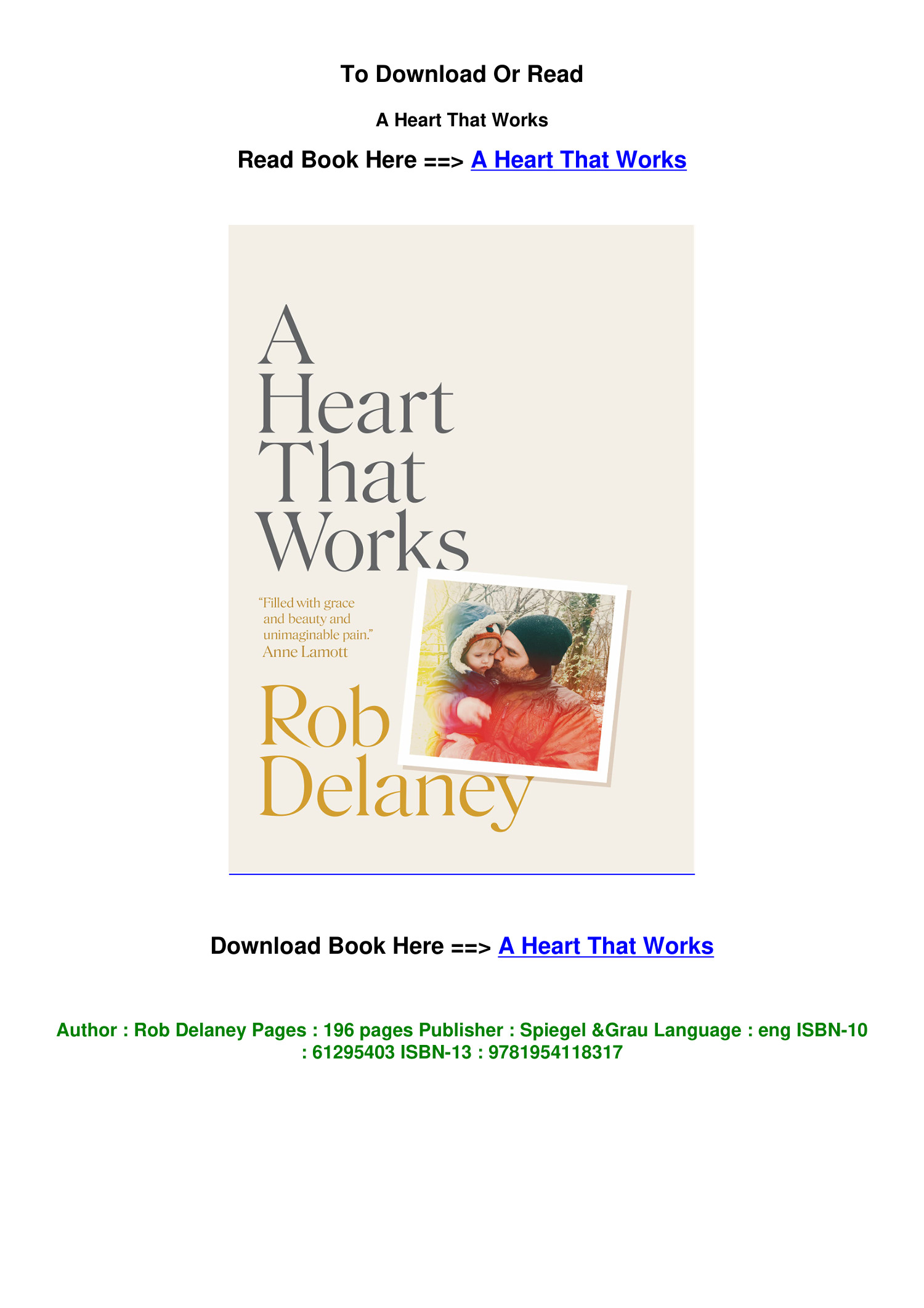 download pdf A Heart That Works BY Rob Delaney.pdf | DocDroid