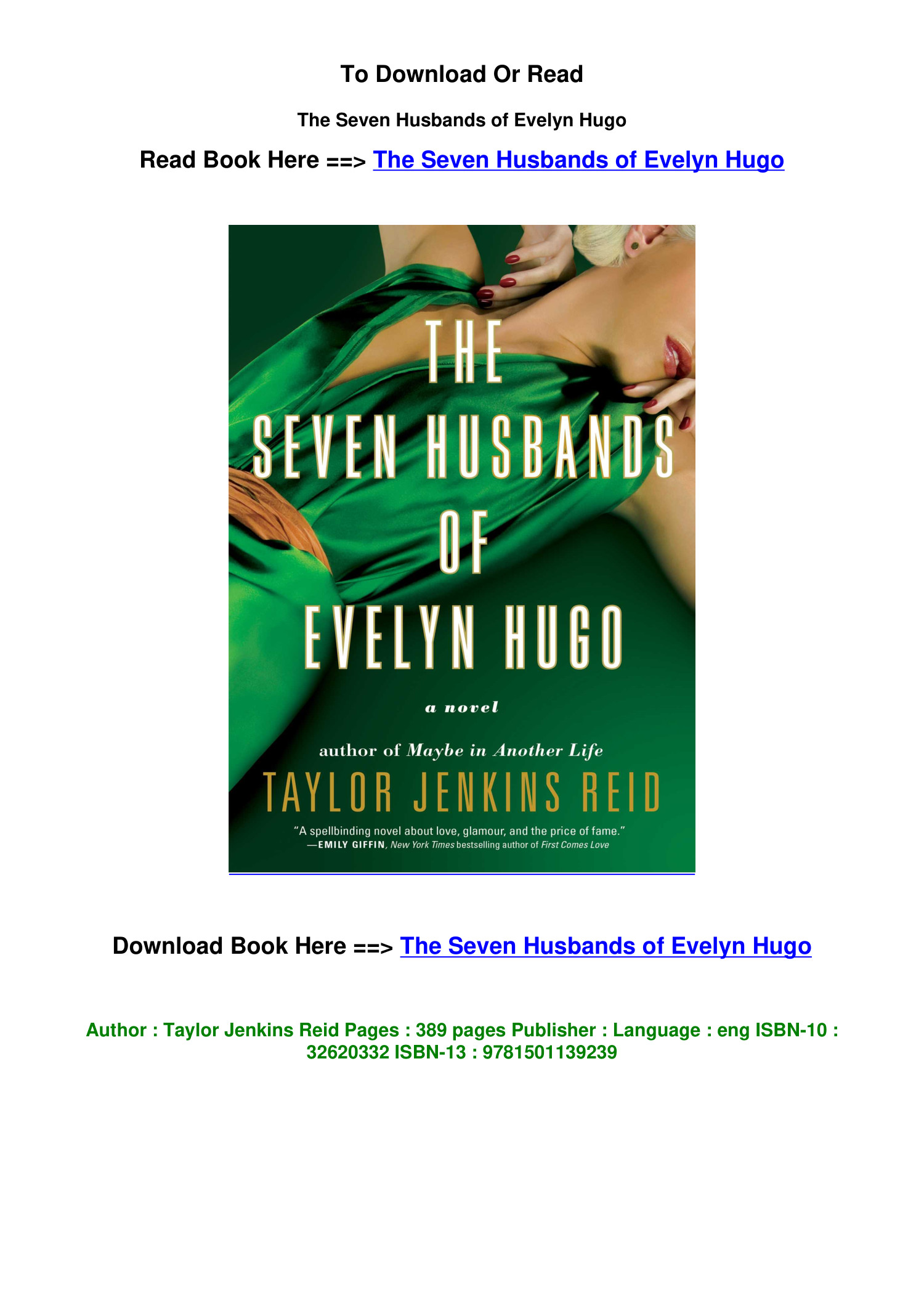 ePub DOWNLOAD The Seven Husbands of Evelyn Hugo BY Taylor Jenkins Reid.pdf | DocDroid