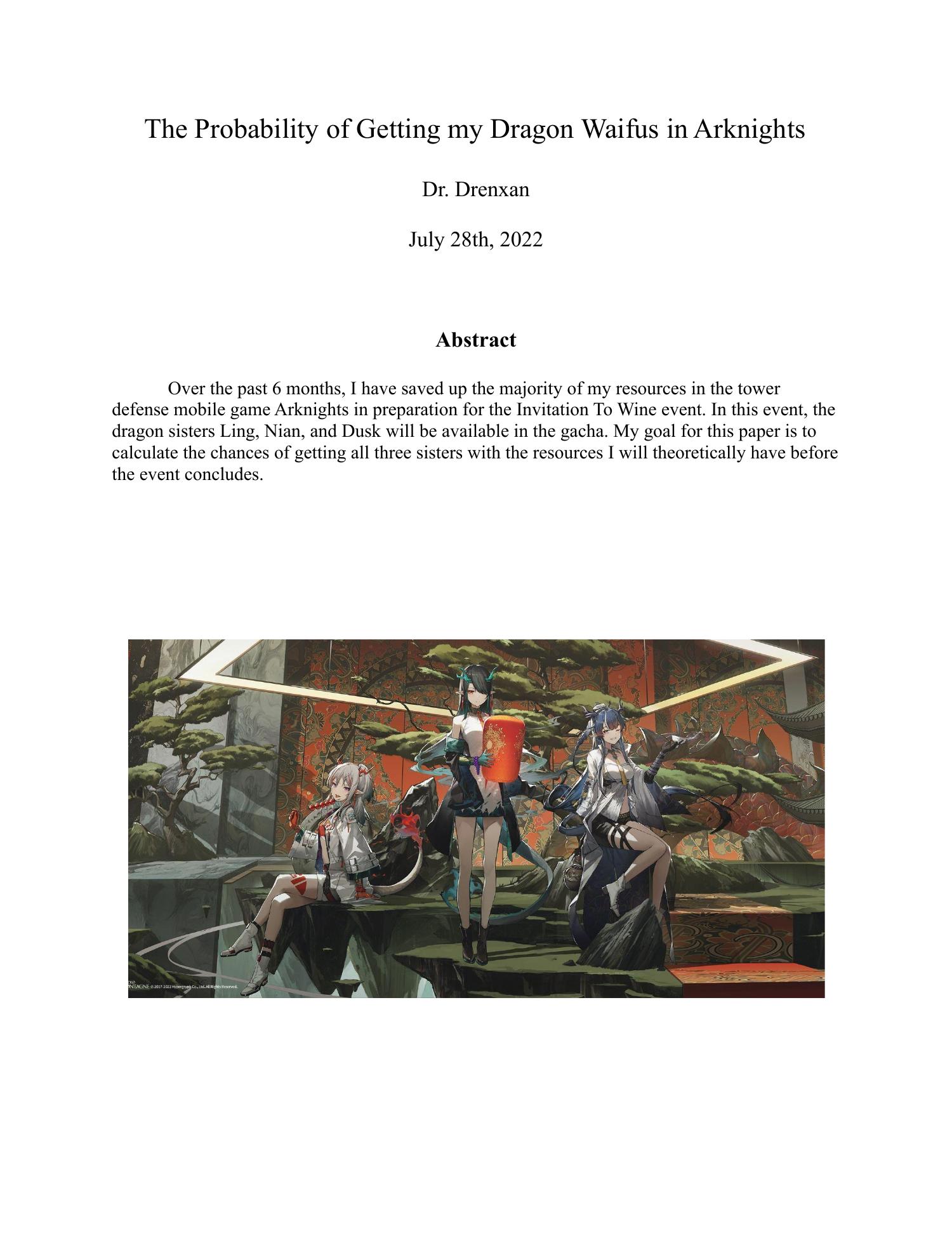 The Probability of Getting my Dragon Waifus in Arknights.pdf | DocDroid