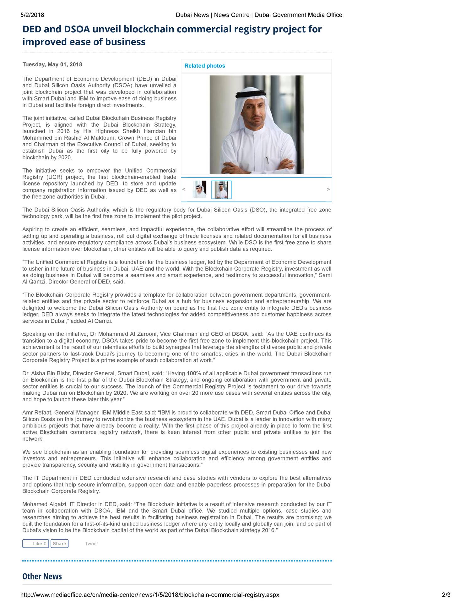 El gobierno de Dubai revela el registro comercial de Blockchain.pdf | DocDroid