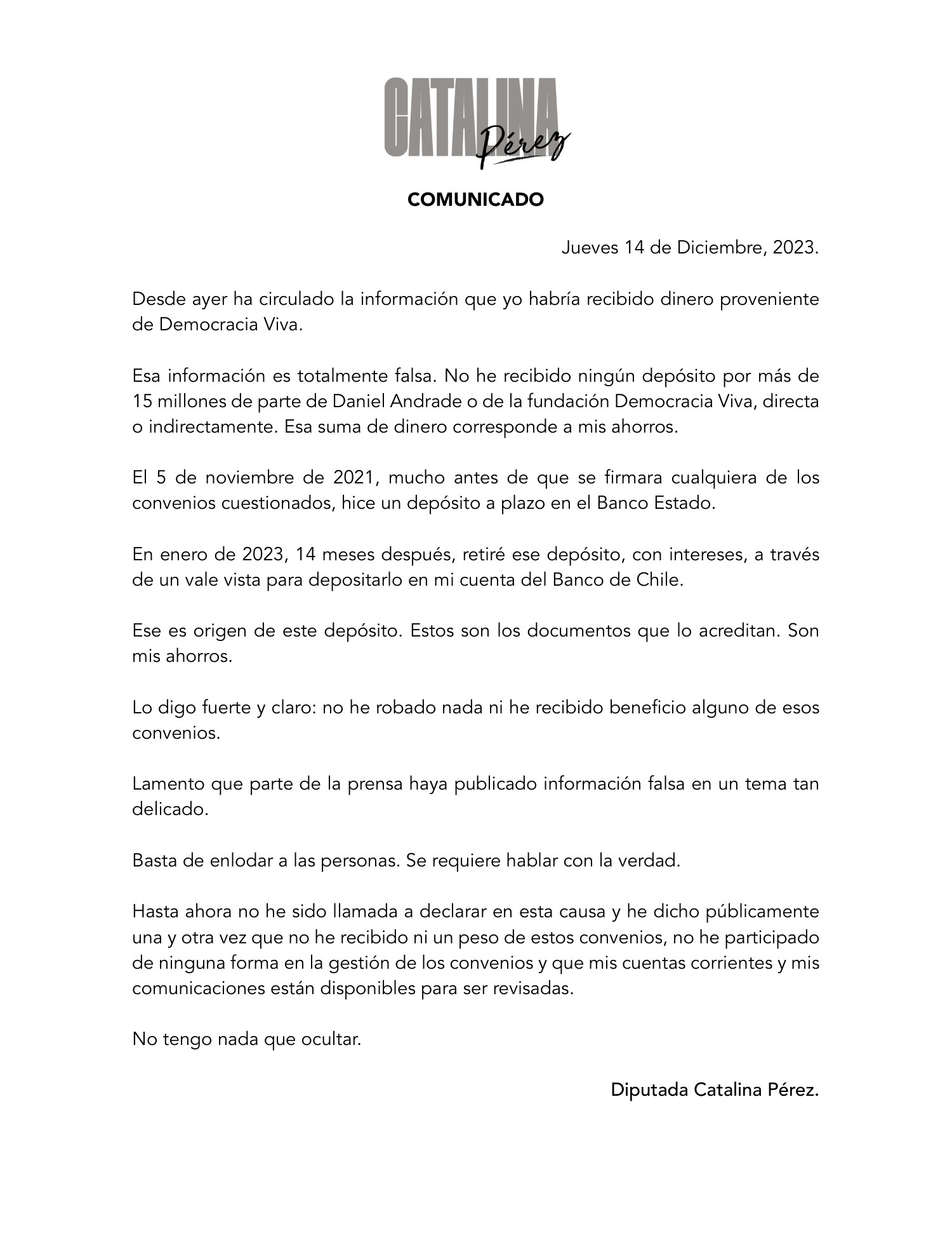 Comunicado Diputada Catalina Pérez (2).pdf | DocDroid