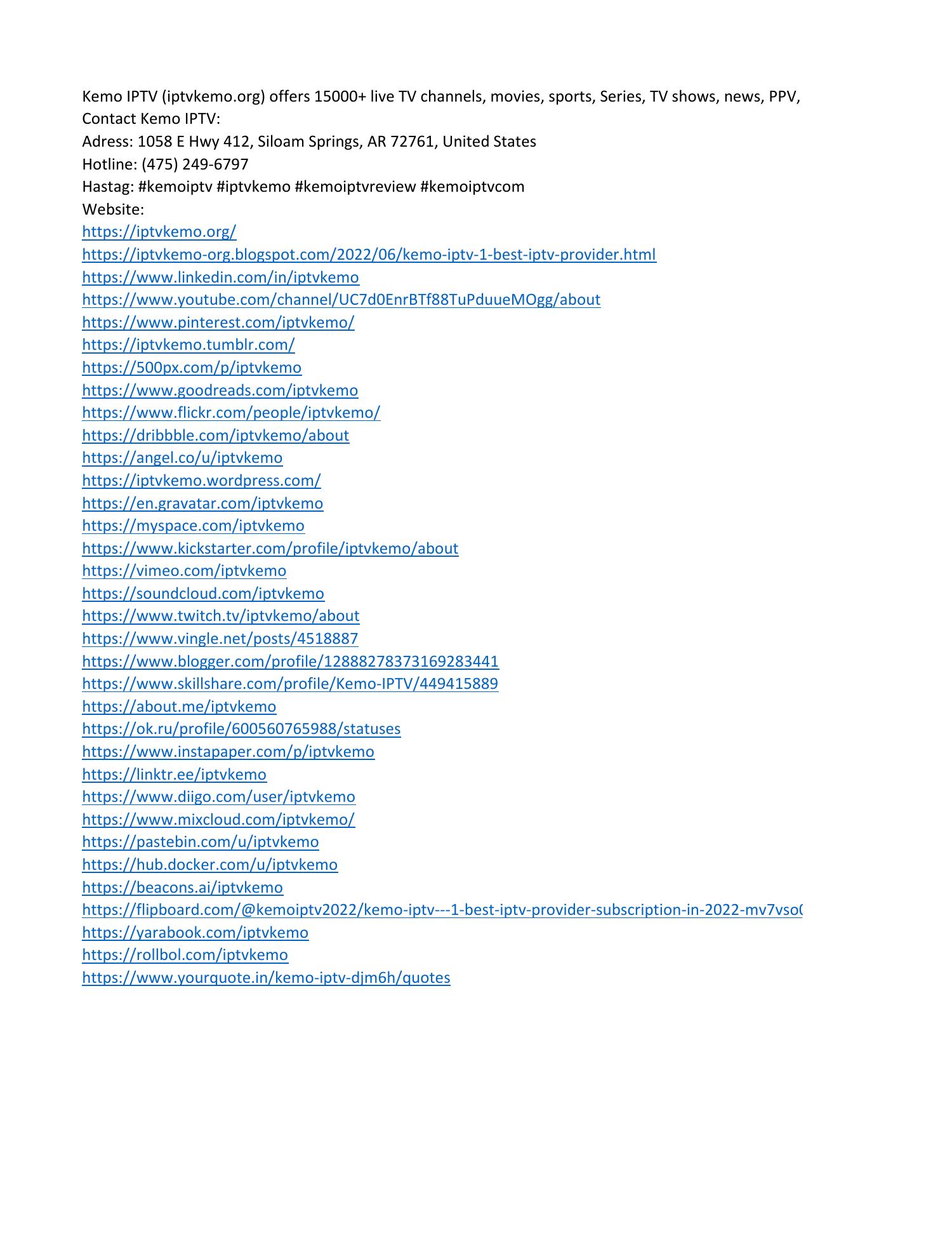 Kemo IPTV.xlsx | DocDroid