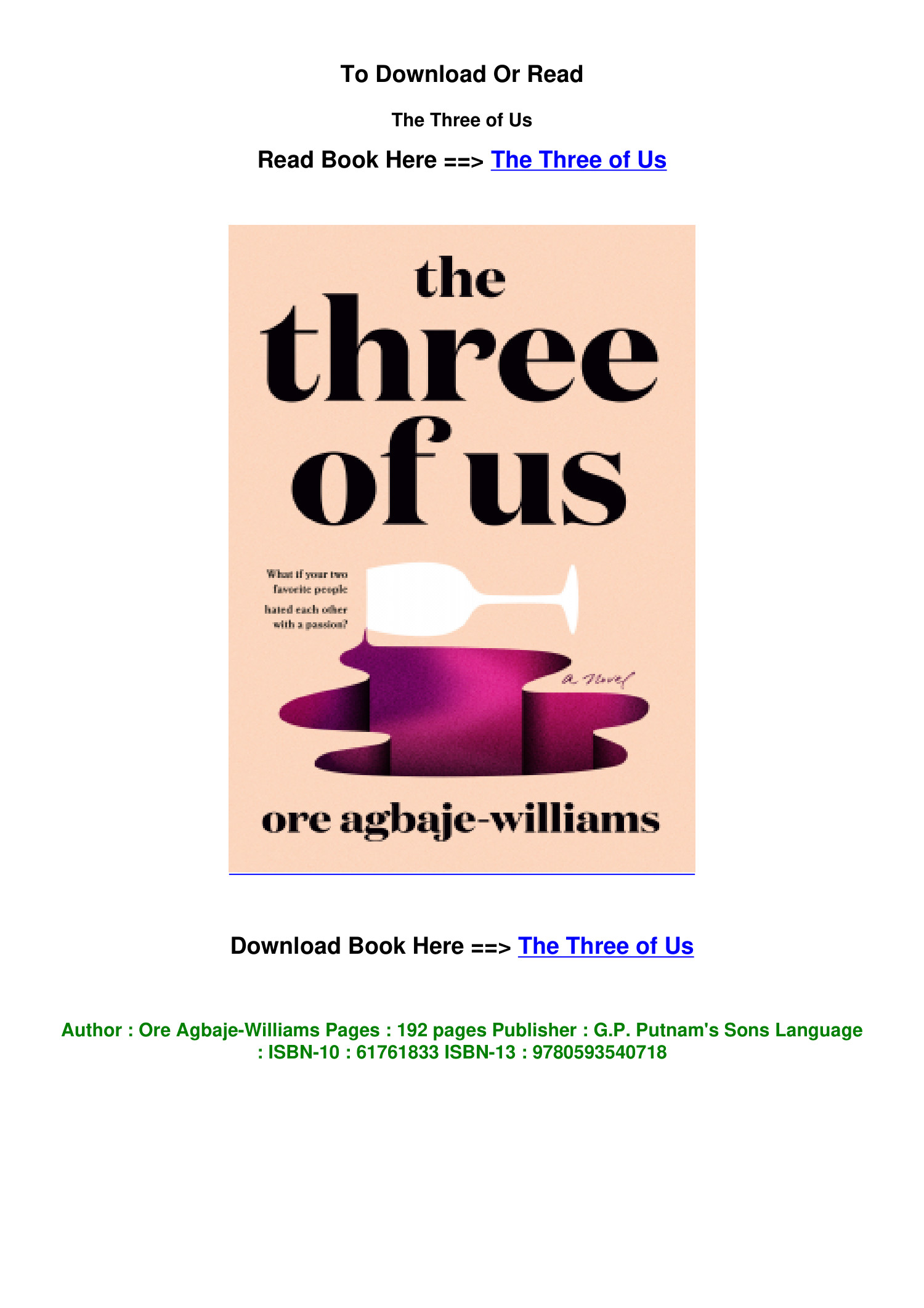PDF download The Three of Us by Ore Agbaje Williams.pdf | DocDroid