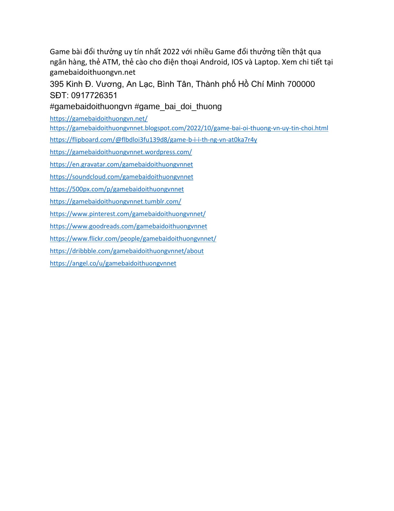 Game bài đổi thưởng Vn.docx | DocDroid