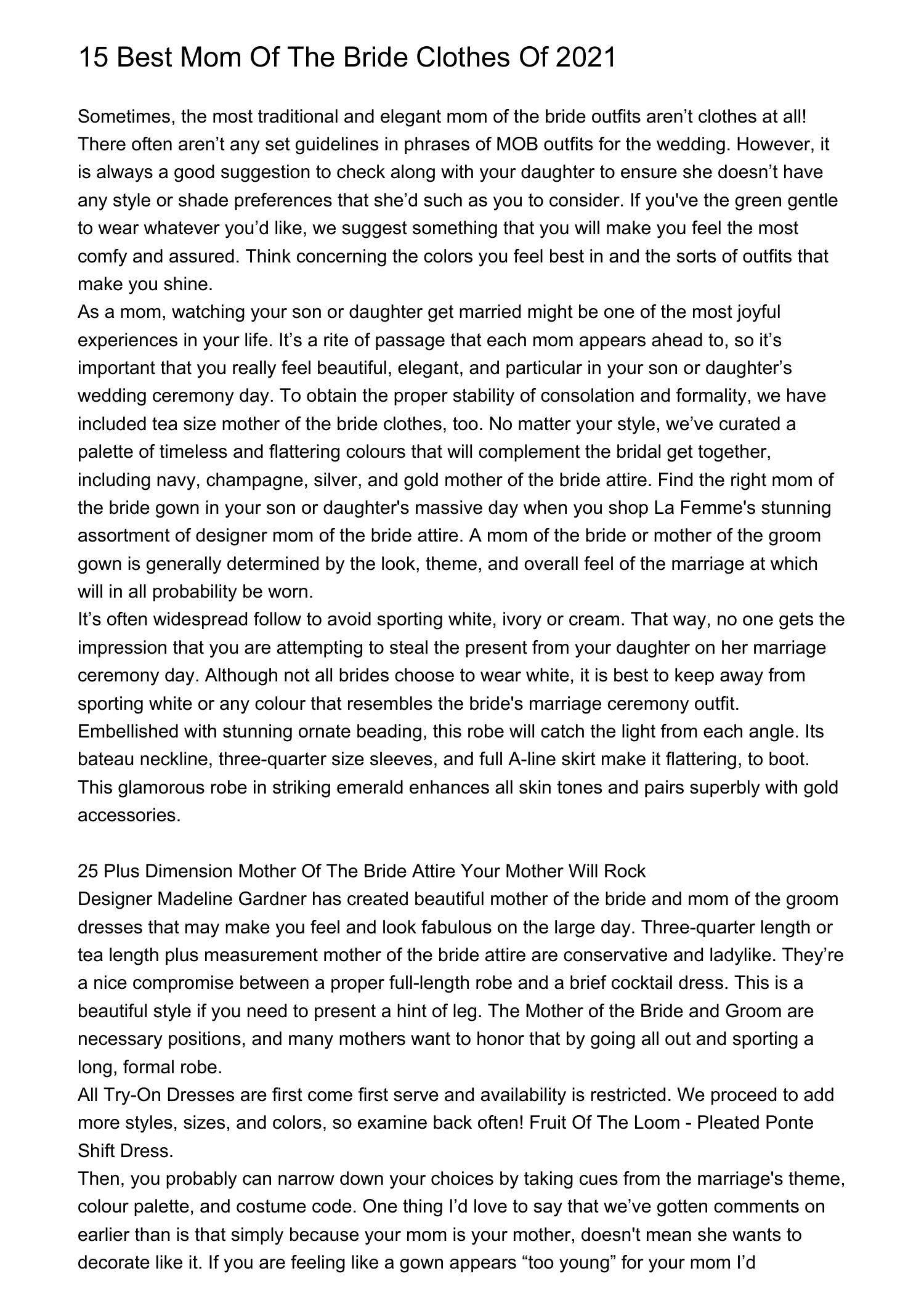 15 Best Mom Of The Bride Dresses Of 2021fzhyu.pdf.pdf | DocDroid