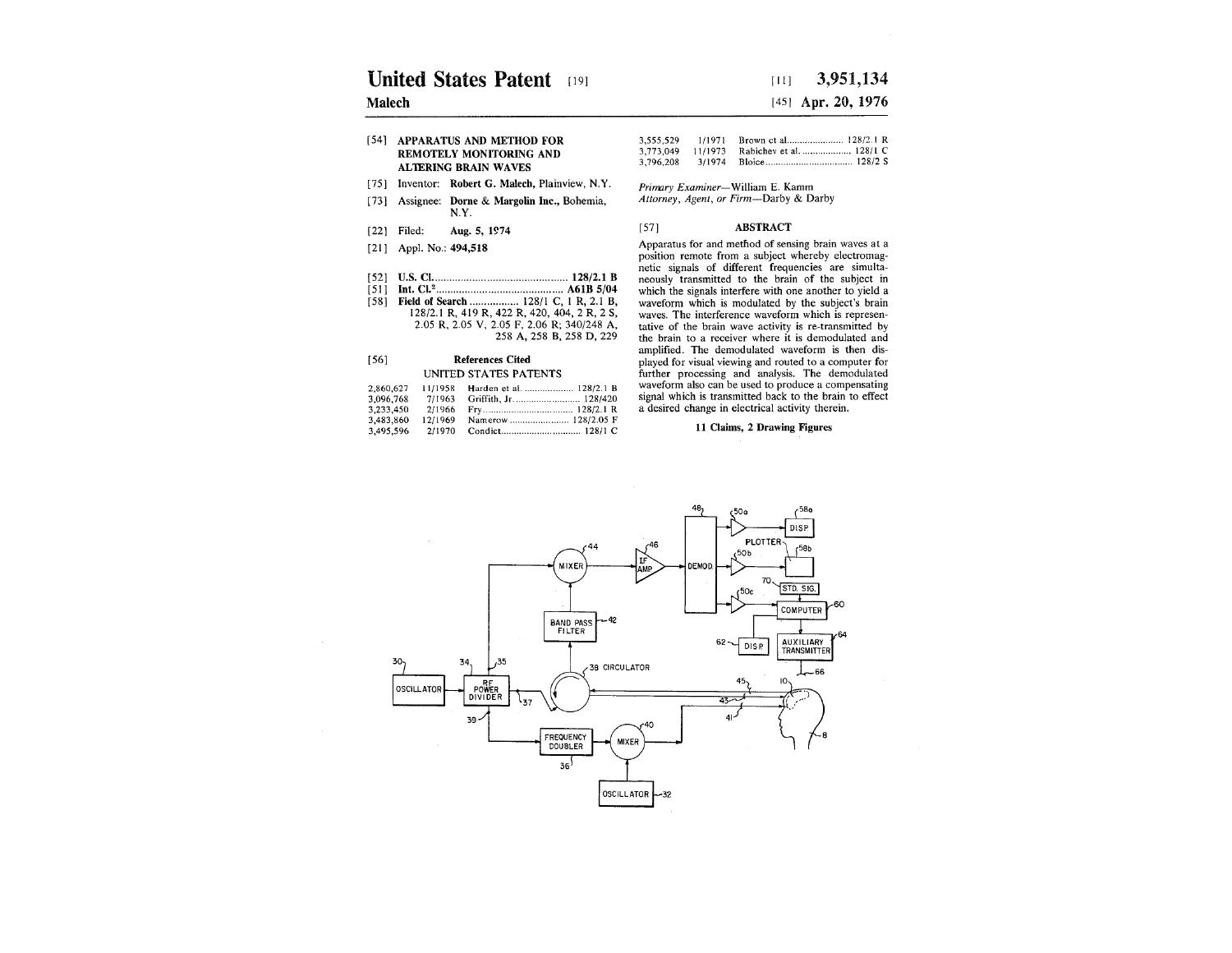United States Patent 3,951,134, Malech April 20, 1976 -- Apparatus And ...