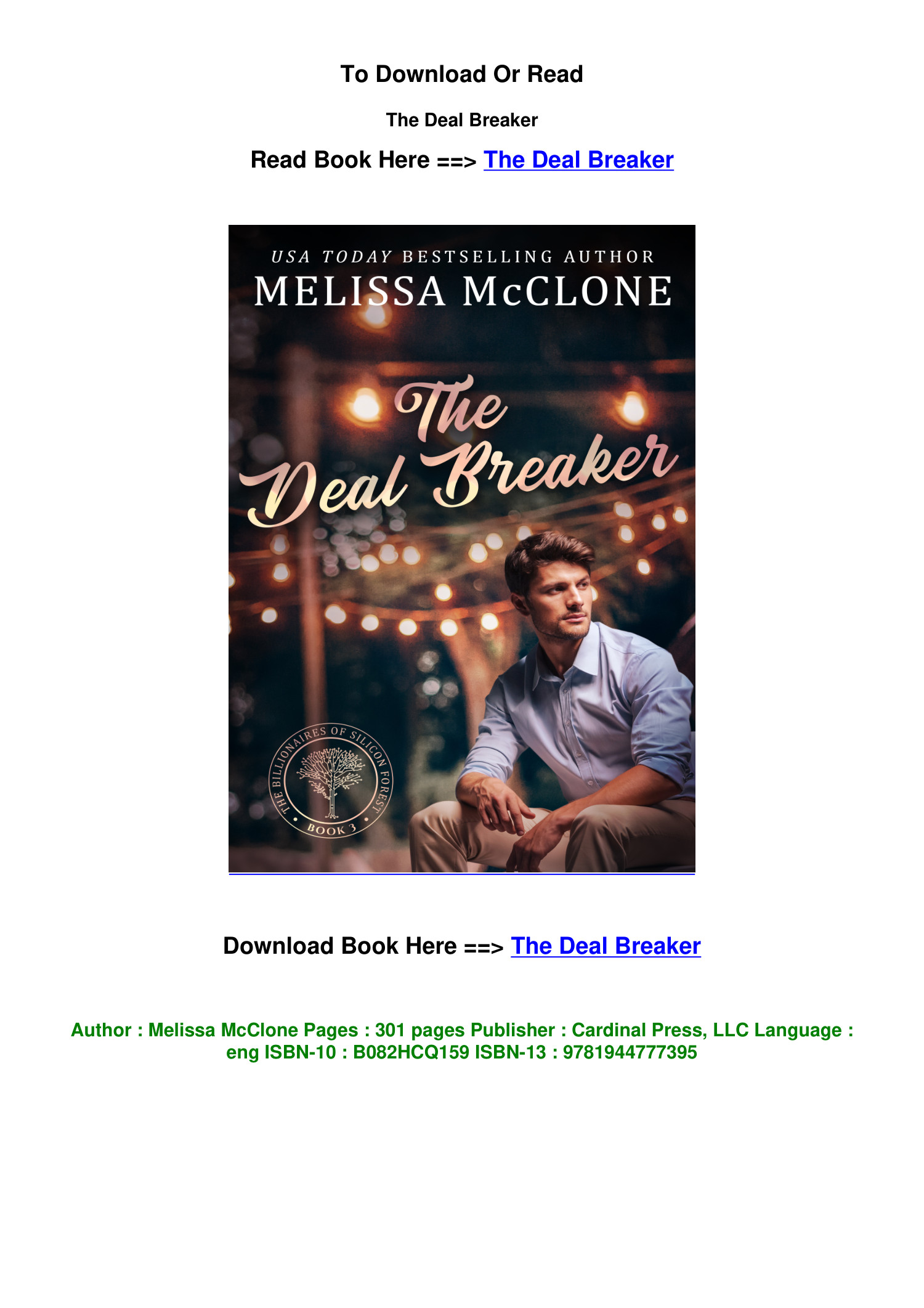 ePub download The Deal Breaker BY Melissa McClone.pdf | DocDroid