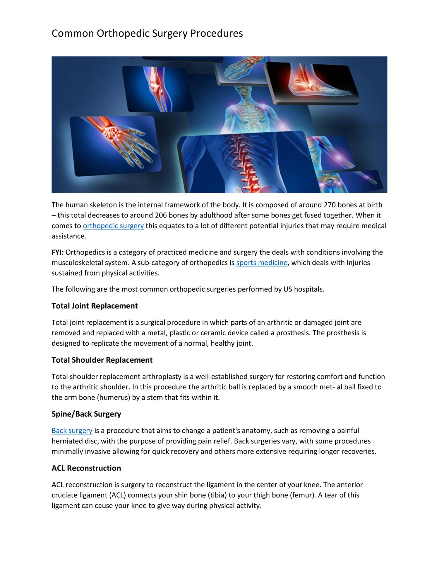 Common Orthopedic Surgery Procedures.pdf | DocDroid