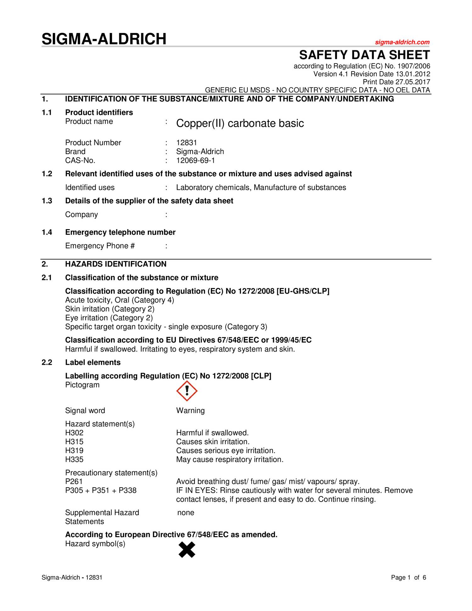 Copper(II) carbonate basic.pdf | DocDroid