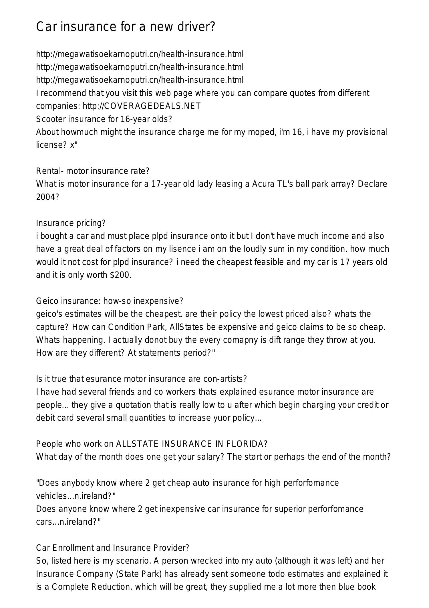 Esurance Insurance Card