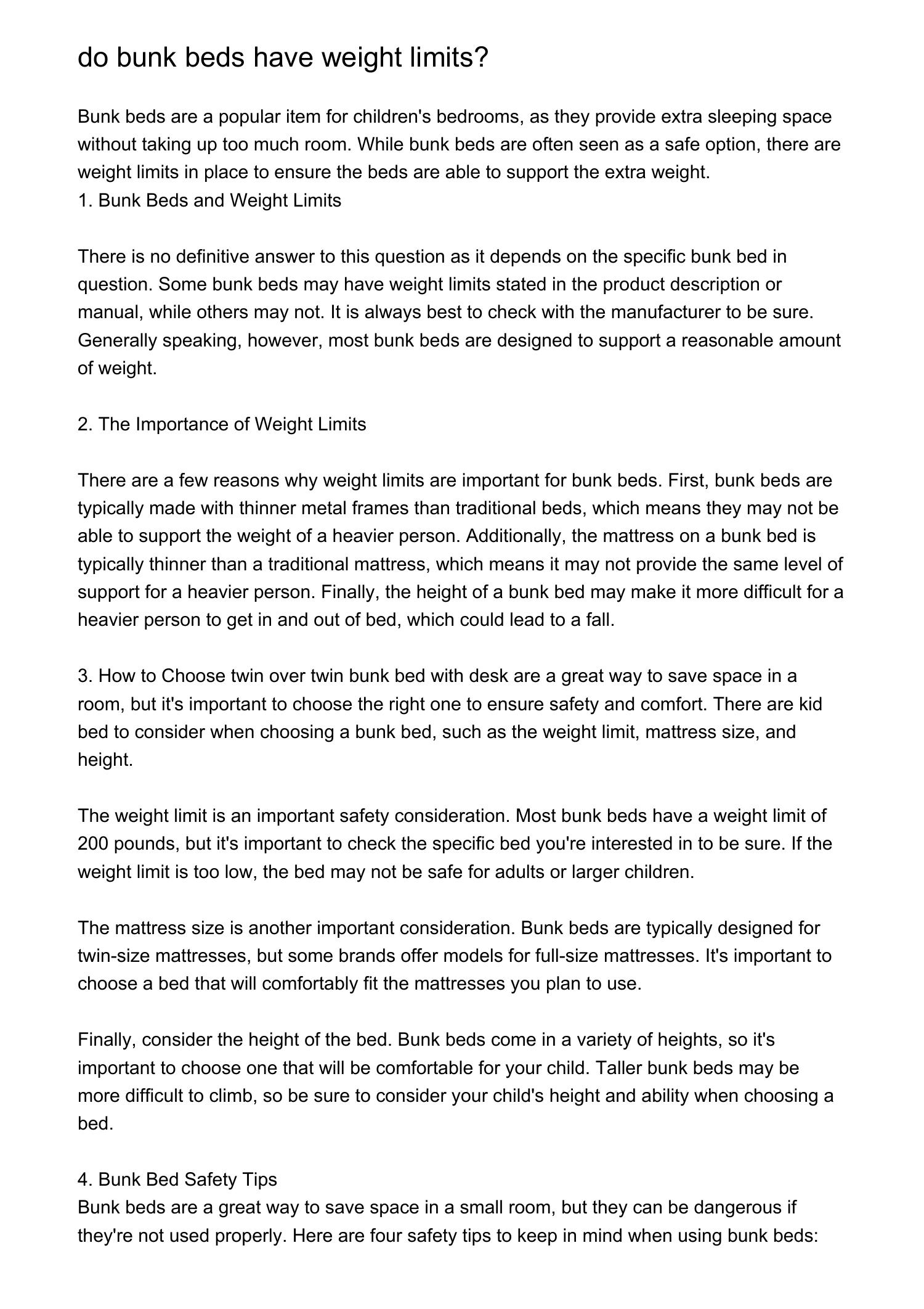Do Bunk Beds Have Weight Limitsunvss pdf pdf DocDroid