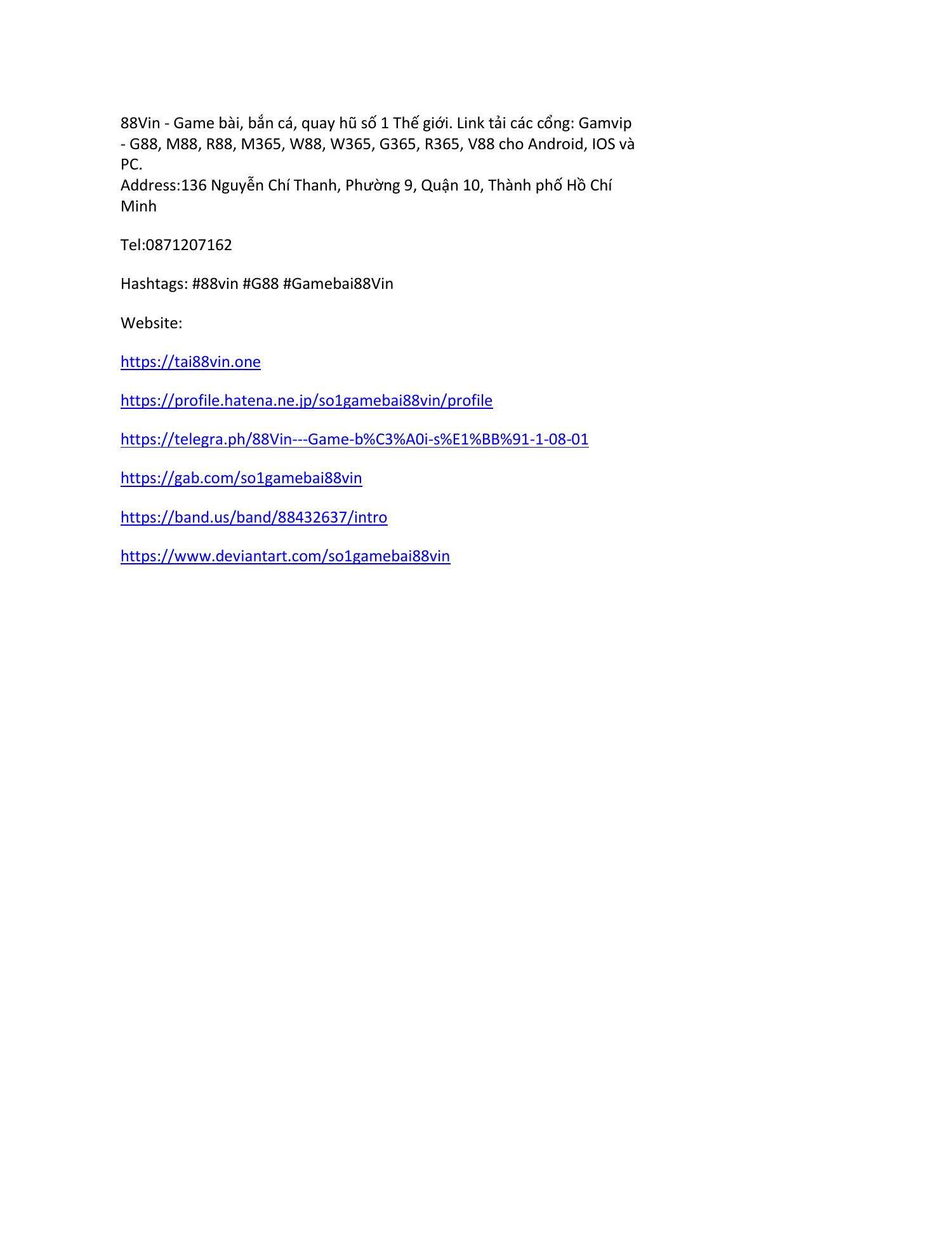 88Vin - Game bài số 1.docx | DocDroid