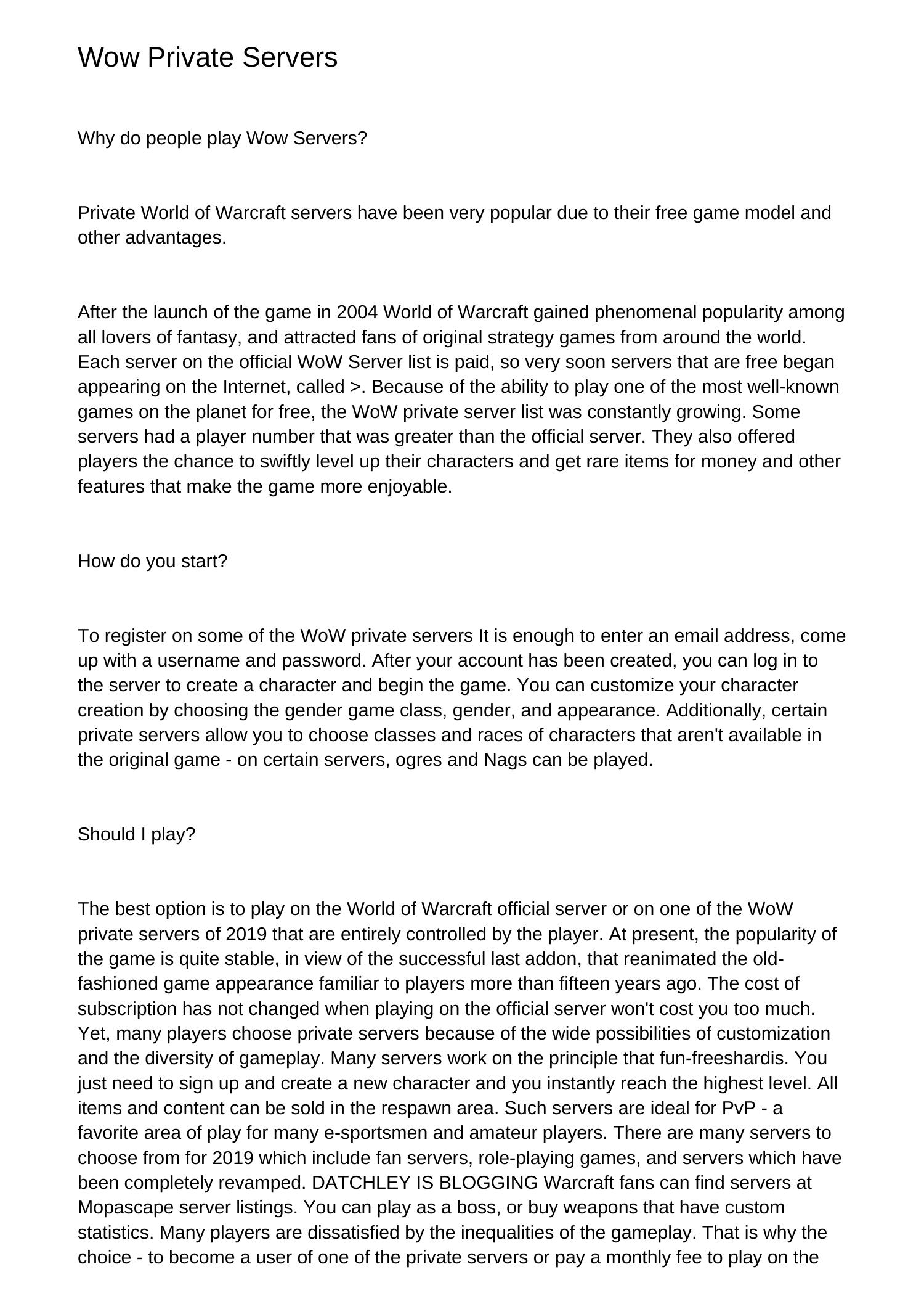 Wow Private Serverstdtiz.pdf.pdf | DocDroid