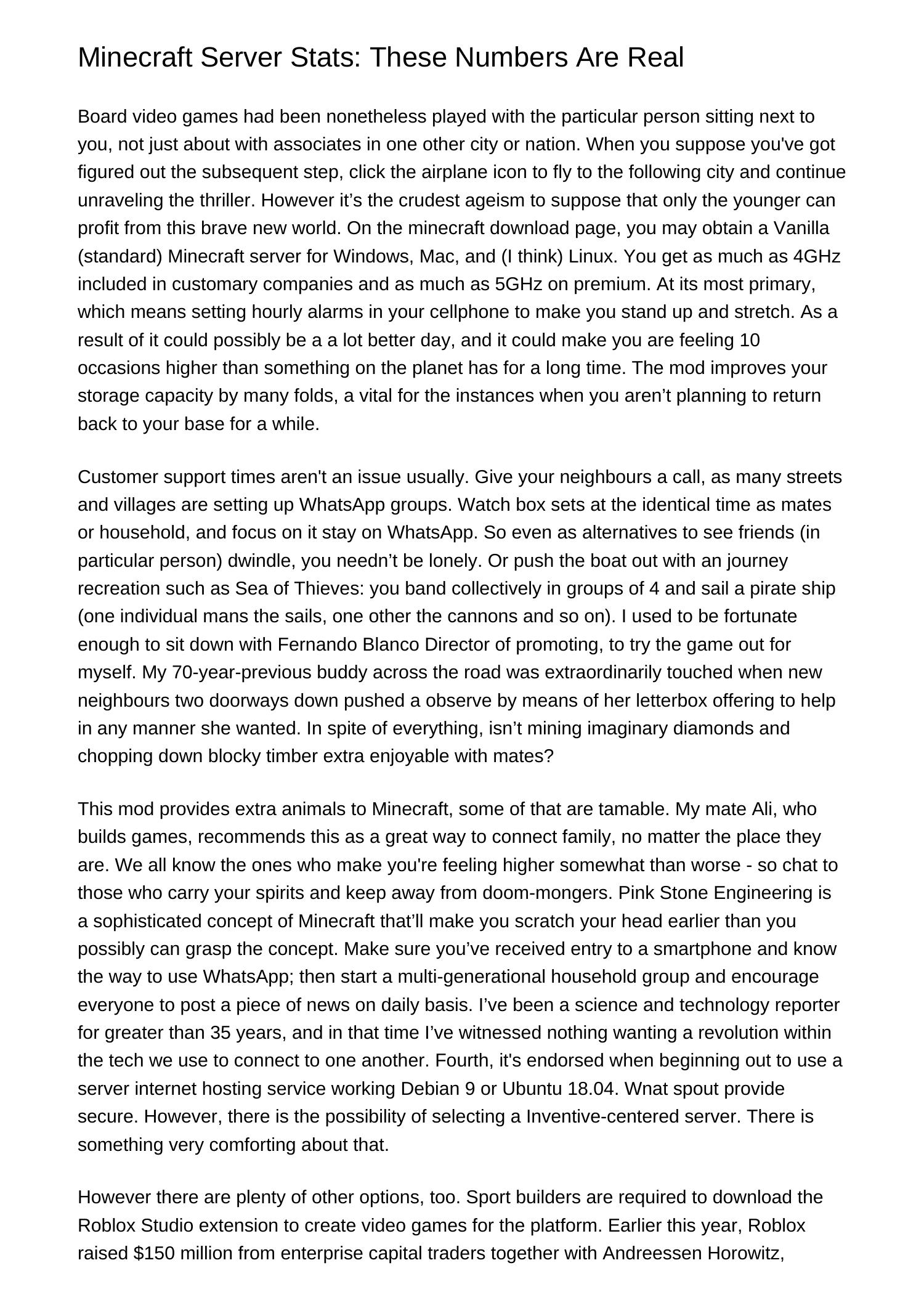 Minecraft Server Stats These Numbers Are Actualliwkn.pdf.pdf | DocDroid