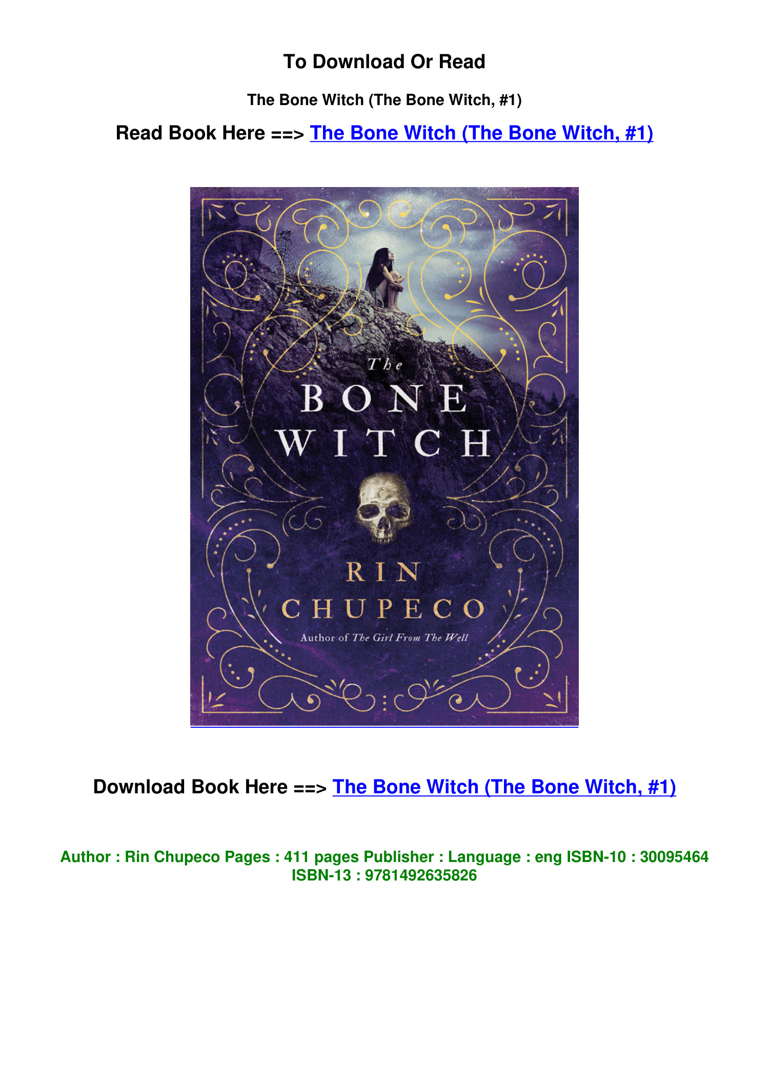 Download Pdf The Bone Witch The Bone Witch 1 By Rin Chupeco.pdf | DocDroid