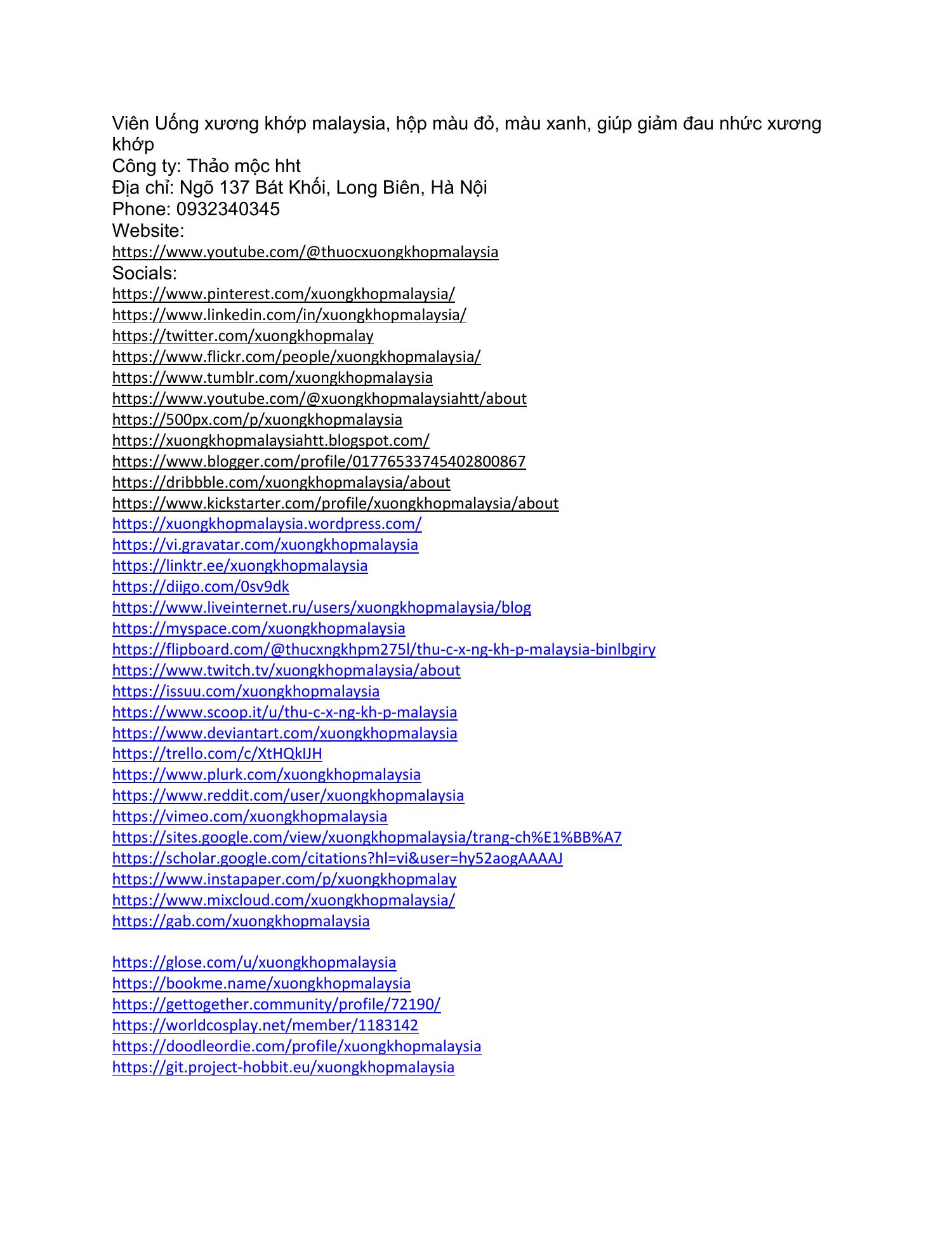 Thuốc xương khớp malaysia.docx | DocDroid