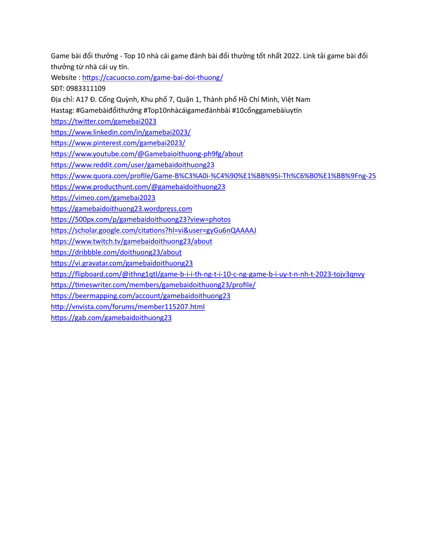 Game bài đổi thưởng.docx | DocDroid