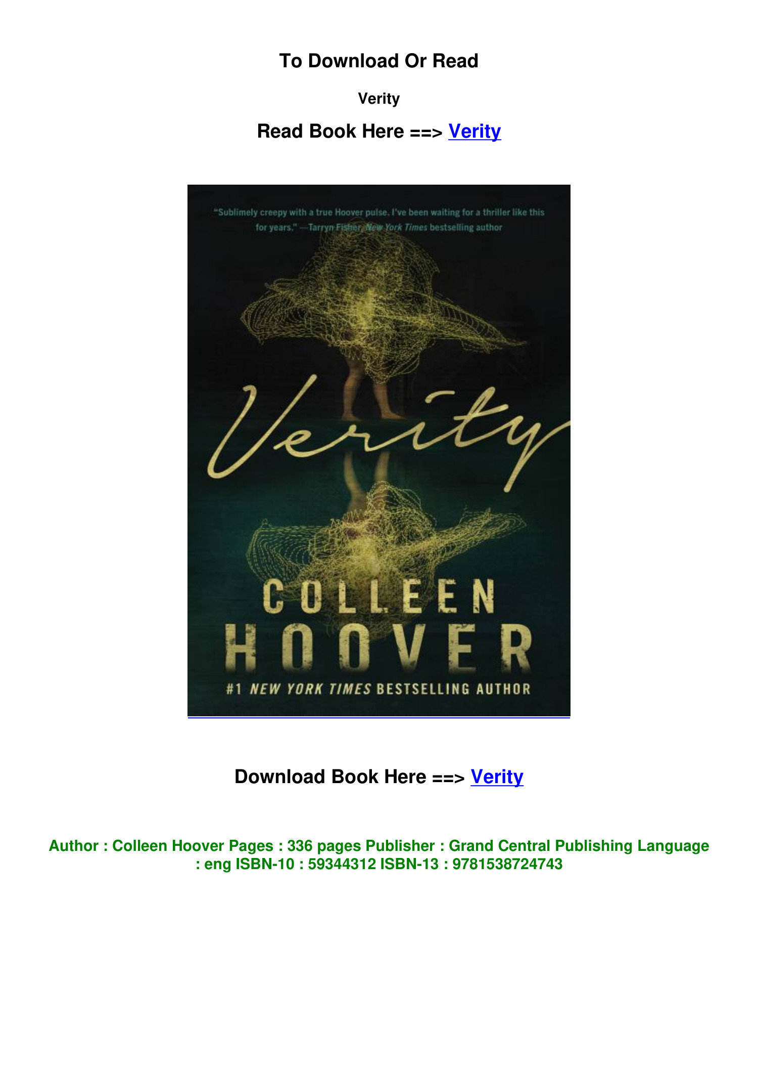 PDF DOWNLOAD Verity BY Colleen Hoover.pdf | DocDroid