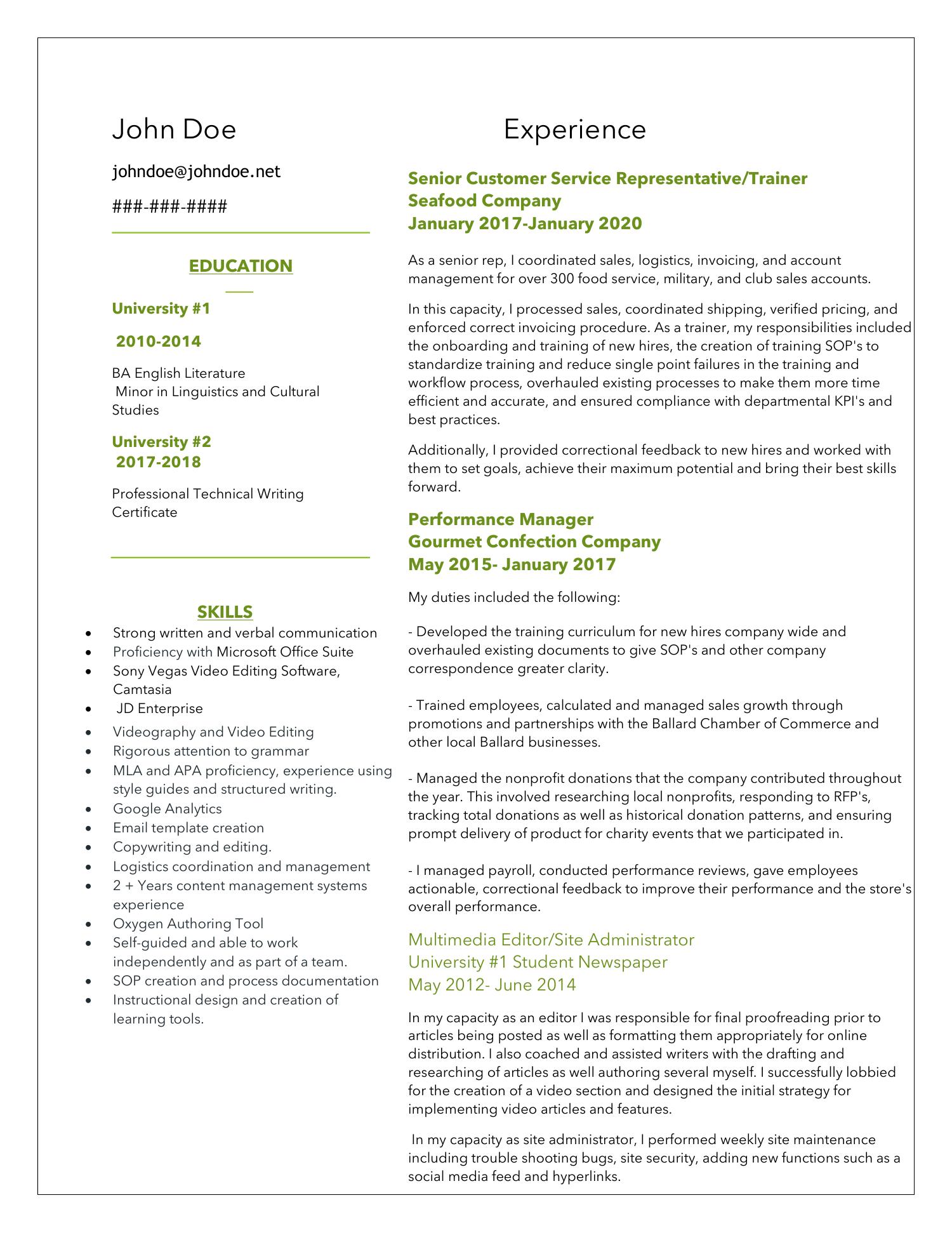 JohnDoeResume.pdf | DocDroid