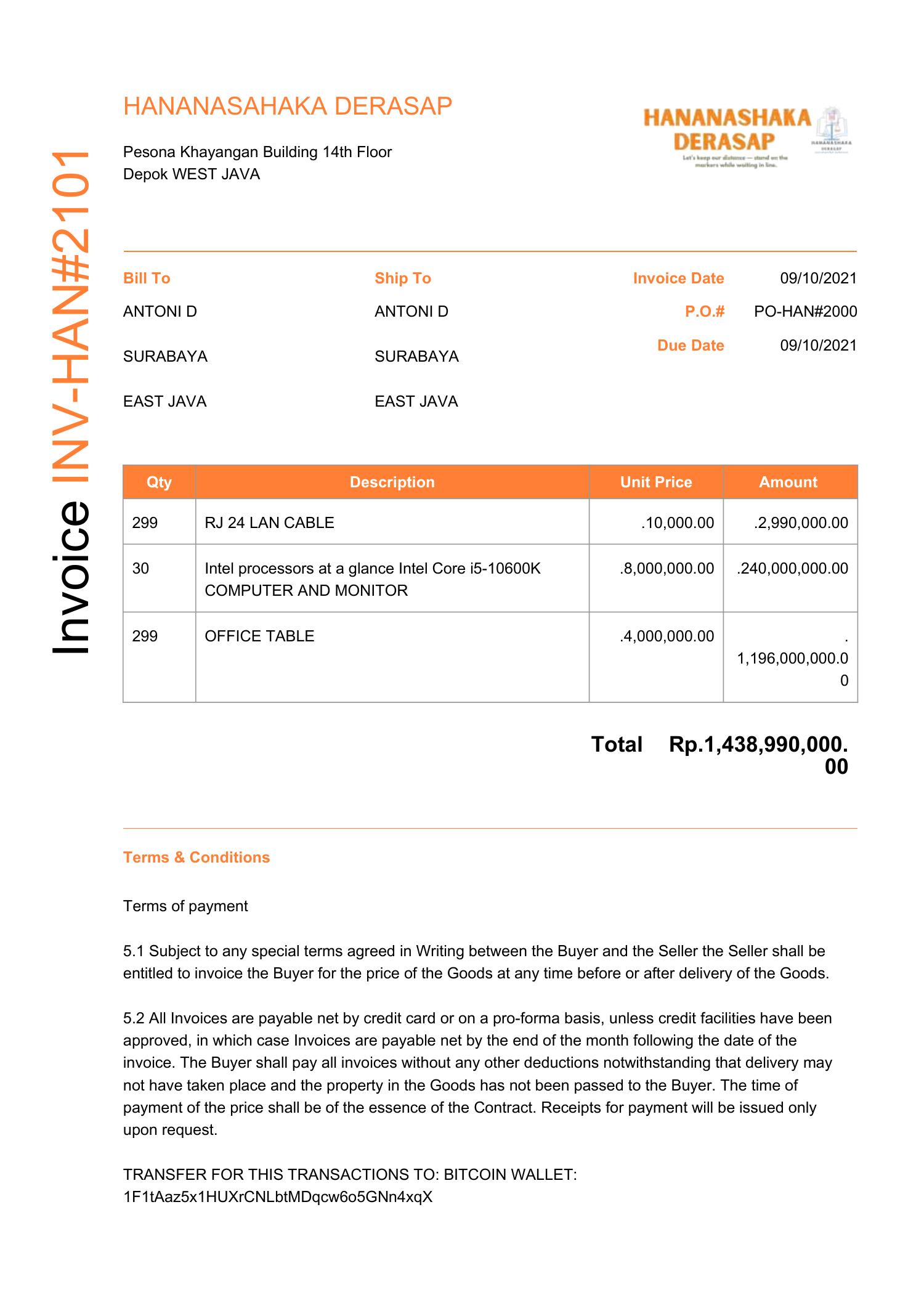 INV-HAN-2101-SALES INOVICE SAMPLE.pdf | DocDroid