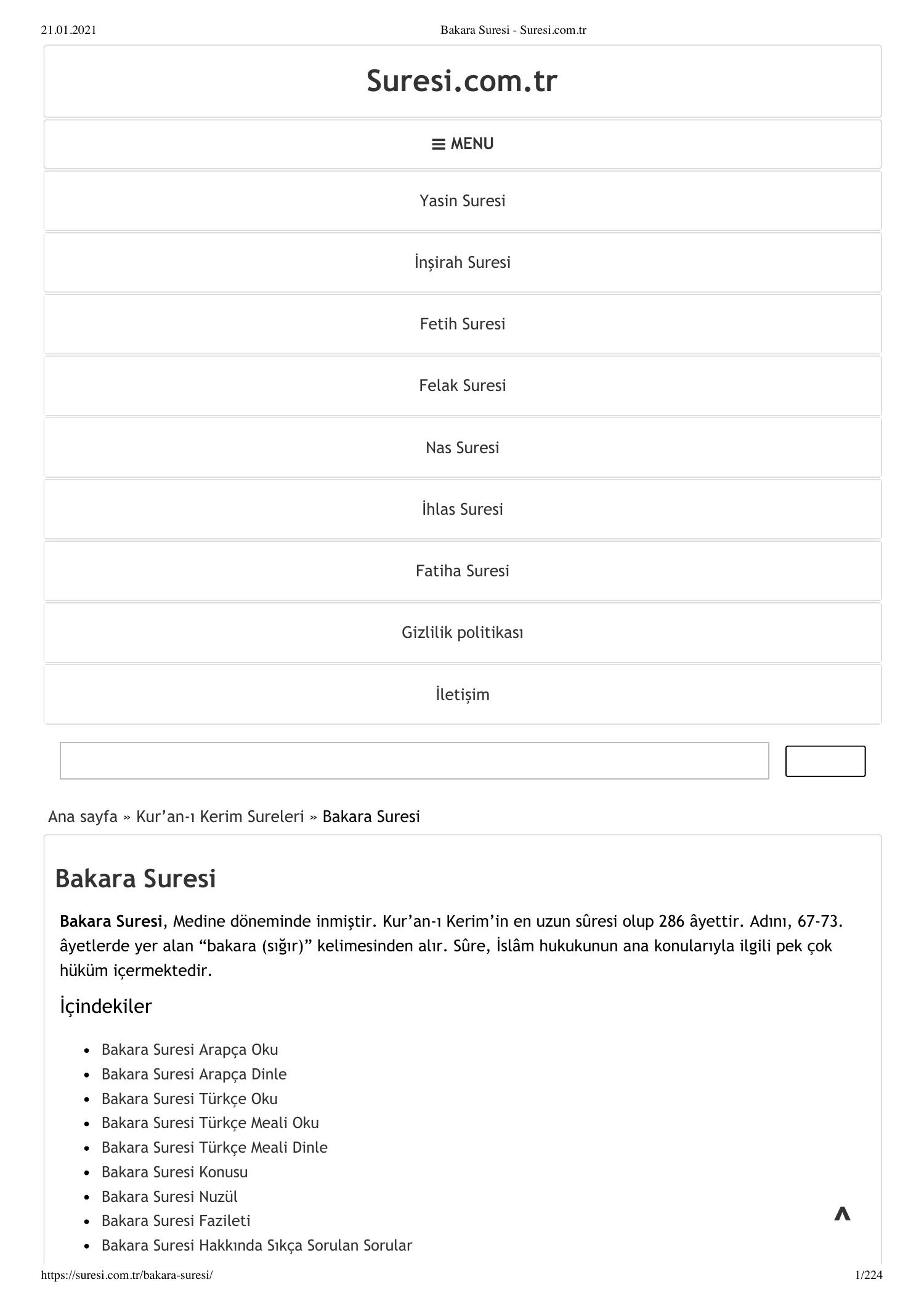 Bakara Suresi - Suresi.com.tr.pdf | DocDroid